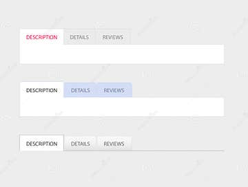 Tabs Menu Bar Web Ui Interface Template Element Design Vector Set, Navigation Buttons Simple ...