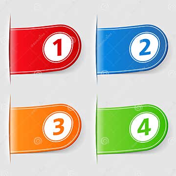 Tabs with numbers stock vector. Illustration of graphic - 28022933