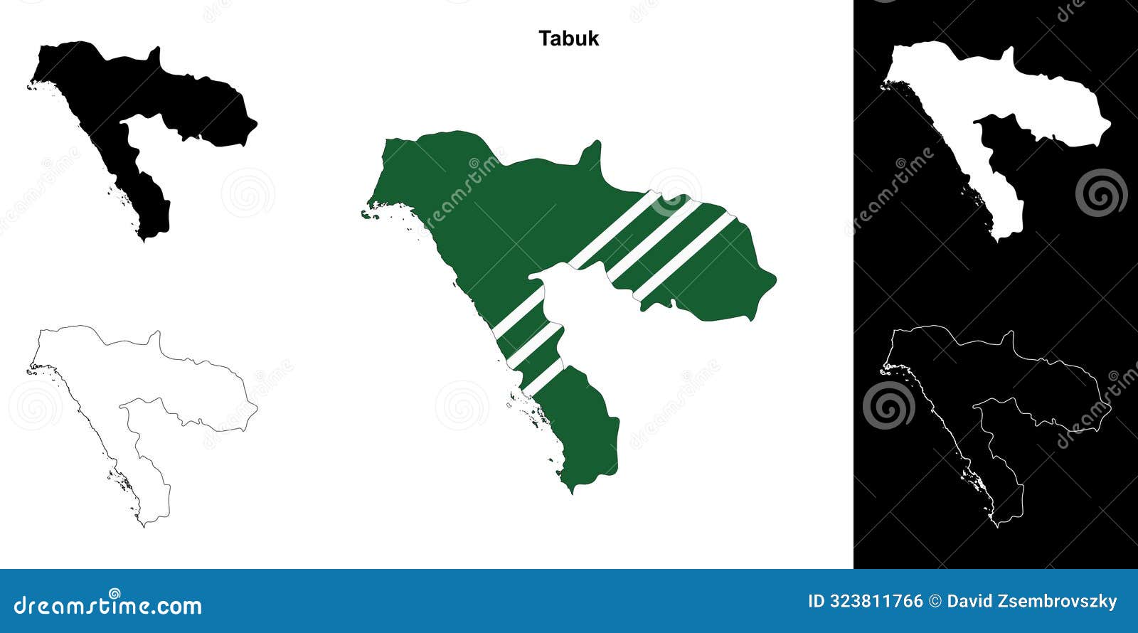 Tabuk Outline Map Vector Illustration | CartoonDealer.com #323811766