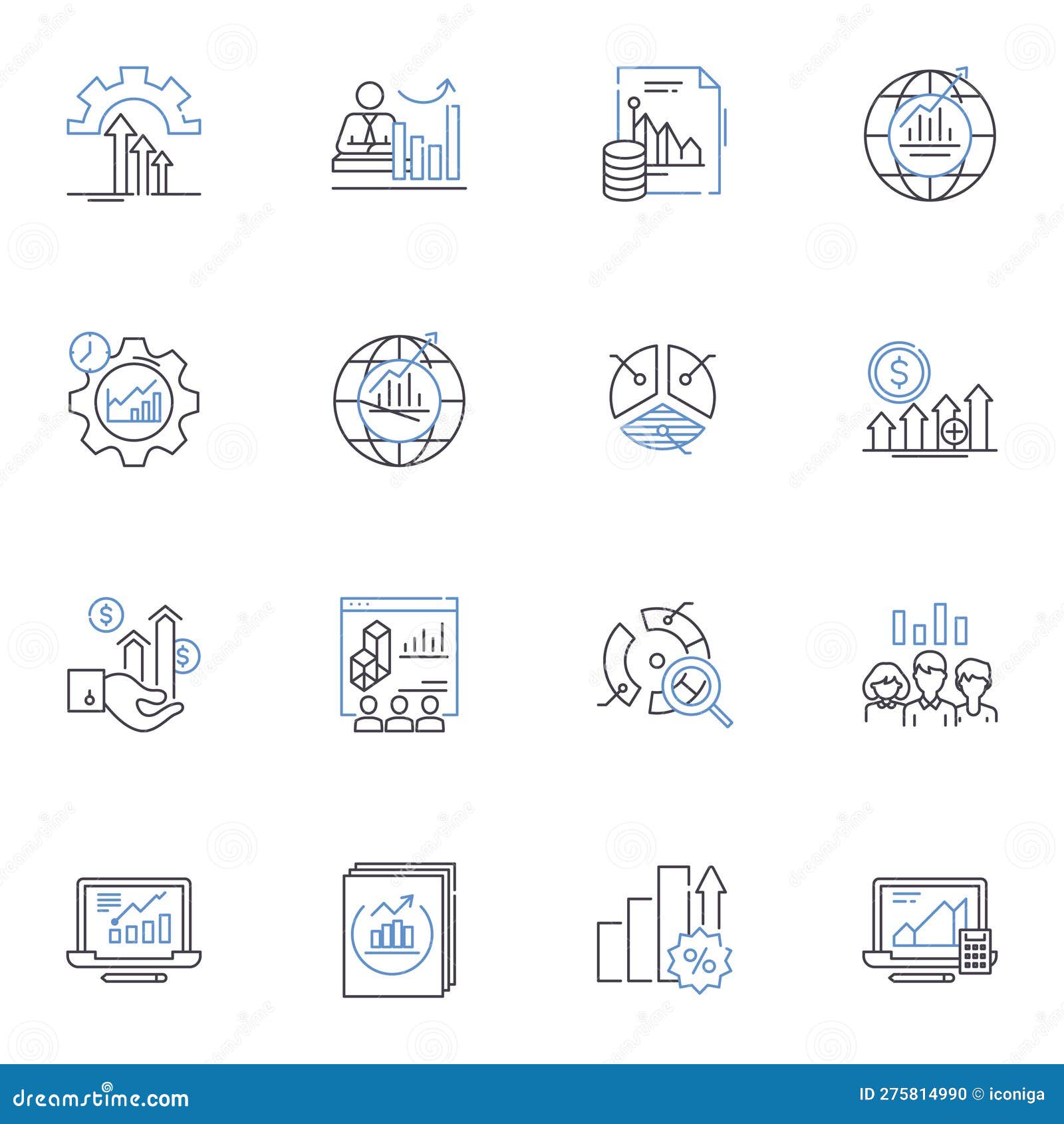 Tabulating Line Icons Collection Calculation Tallying Counting Enumeration Computing