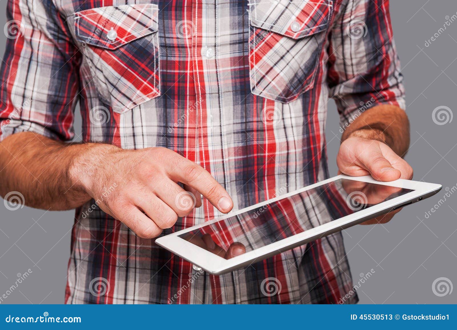 A Tabuleta é Tão Funcional! Imagem de Stock - Imagem de caucasiano ...