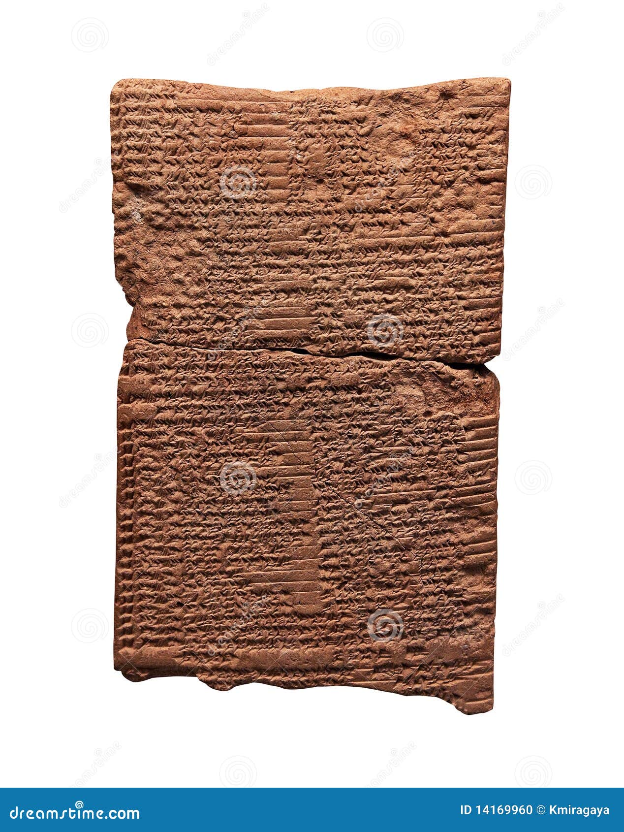 Tabuleta De Argila Com Escrita Cuneiform Foto de Stock - Imagem de ...