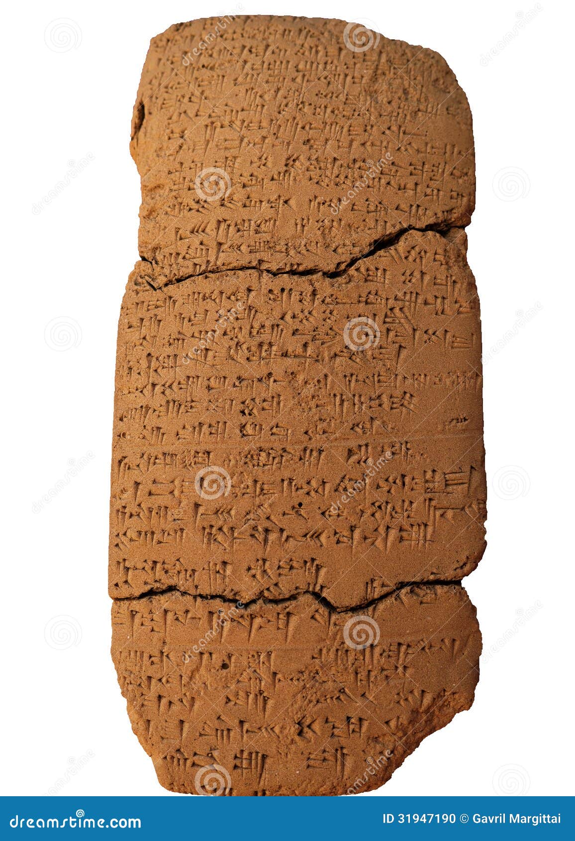 Tabuleta De Argila Com Escrita Cuneiforme Foto de Stock - Imagem de ...