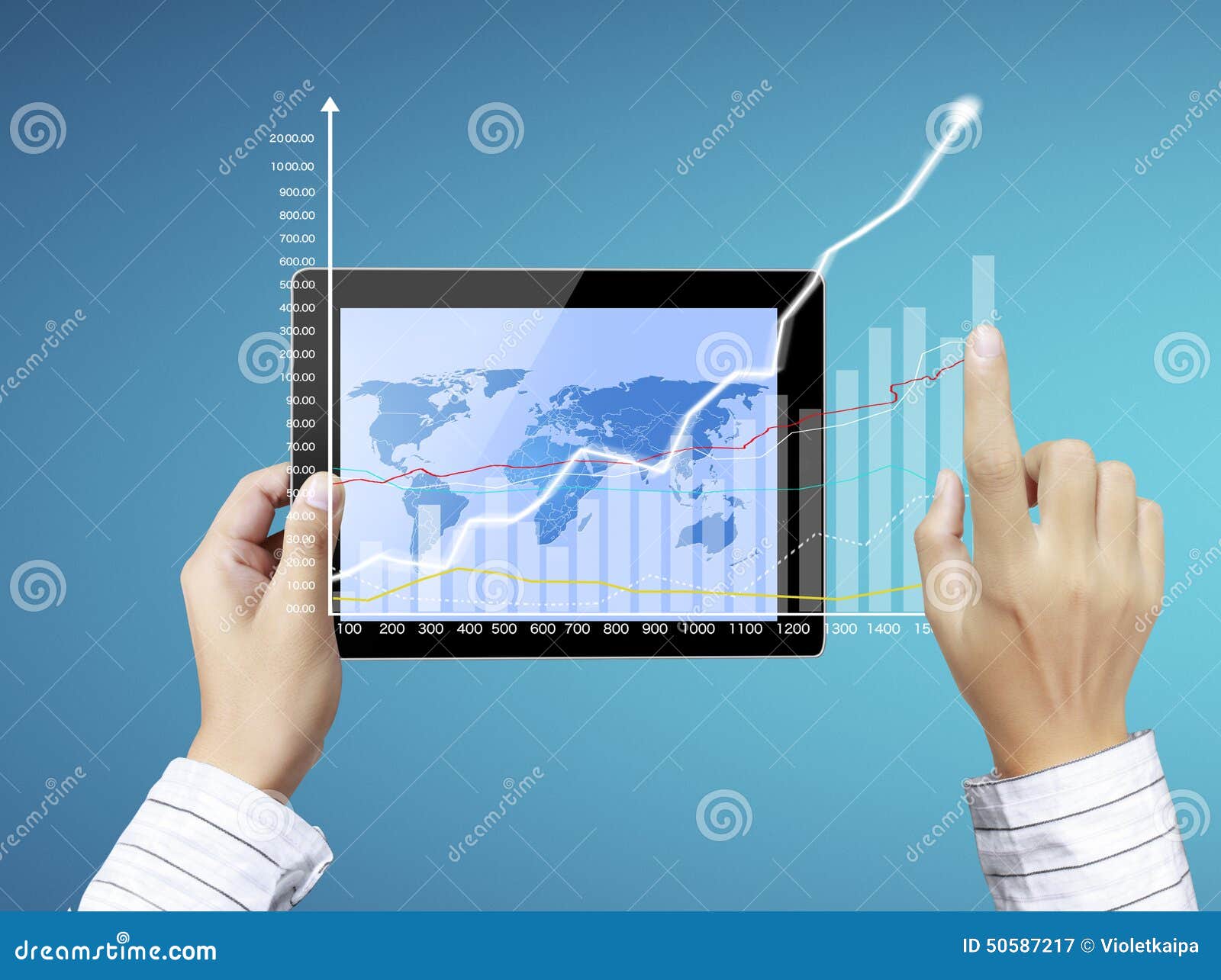 Tabuleta de toque nas mãos ilustração stock. Ilustração de original ...