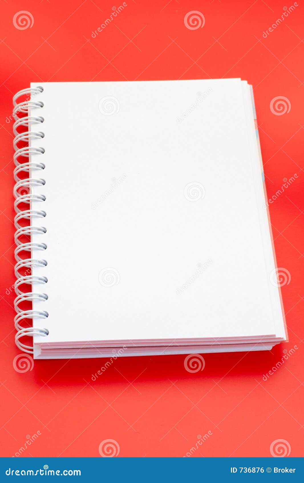 Taccuino bianco fotografia stock. Immagine di gestore, diario - 736876