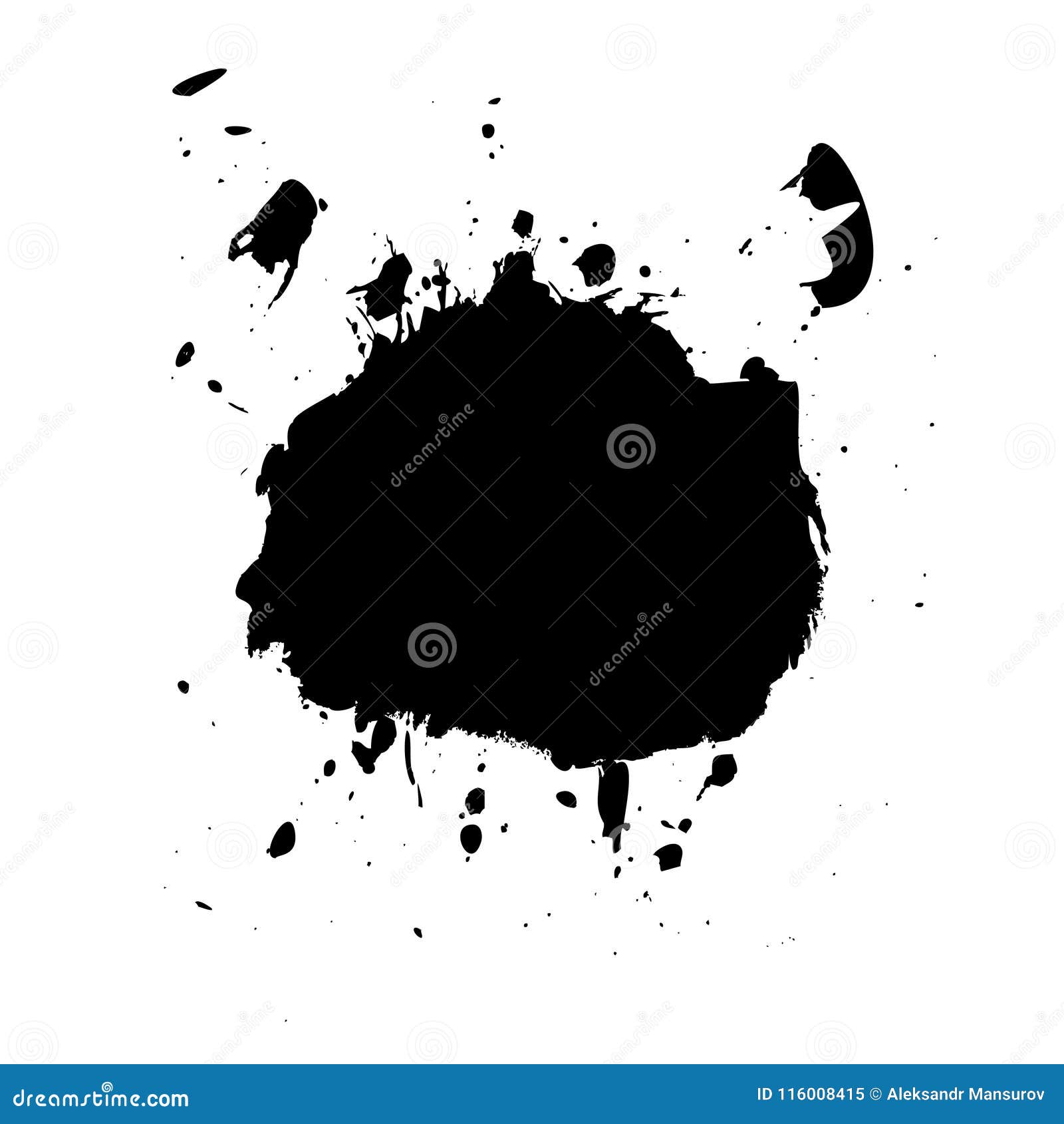 Tache black3 illustration de vecteur. Illustration du balai - 116008415