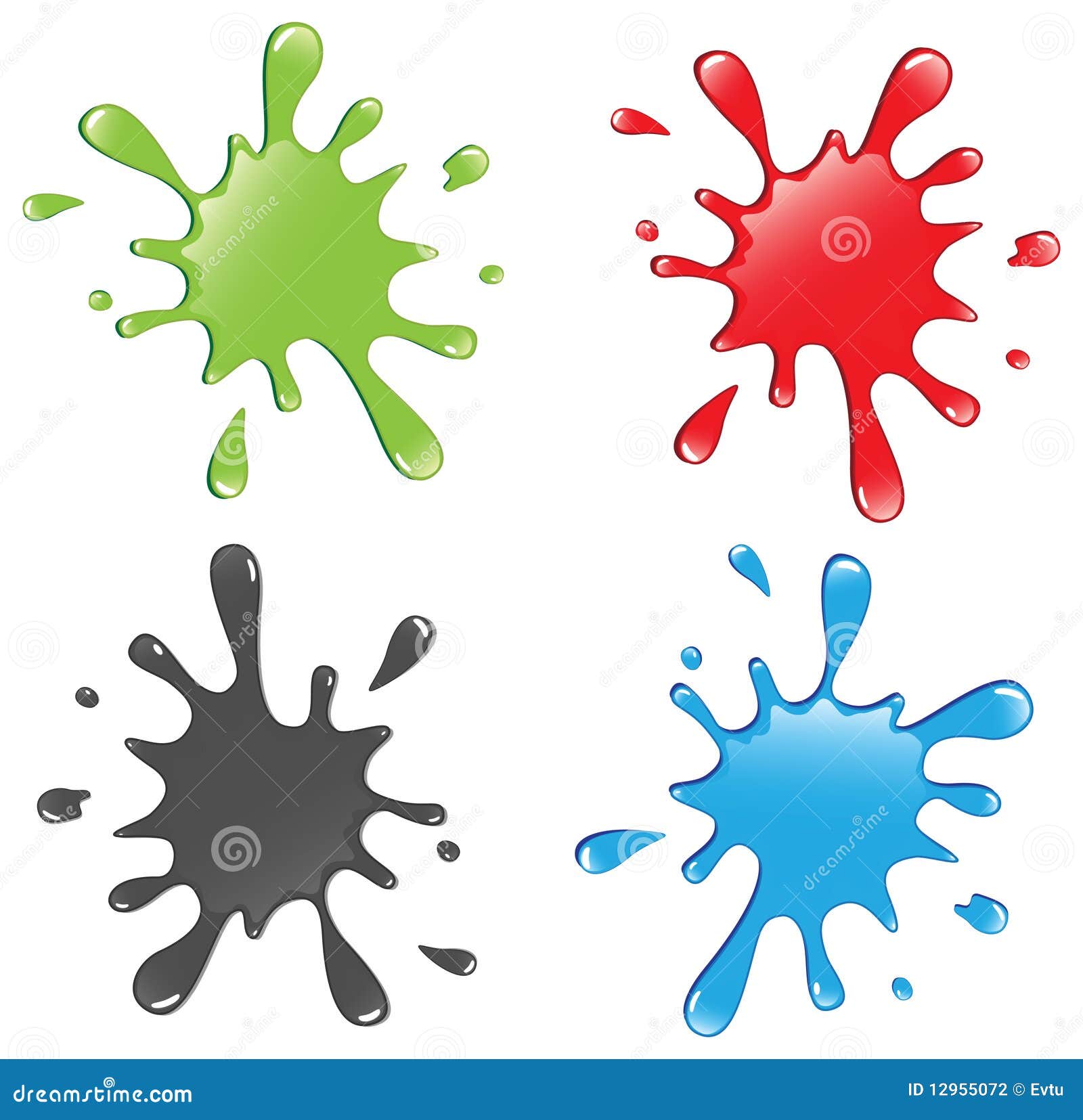 Tache de couleur illustration de vecteur. Illustration du baisse - 12955072