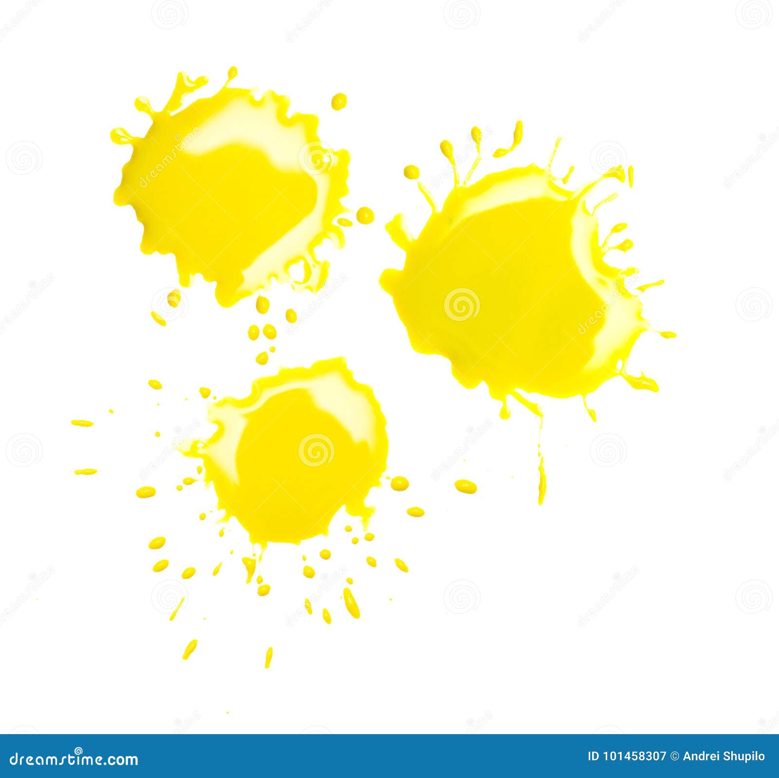 Tache De Tache Jaune Sur Le Fond Blanc Image stock - Image of goutte ...