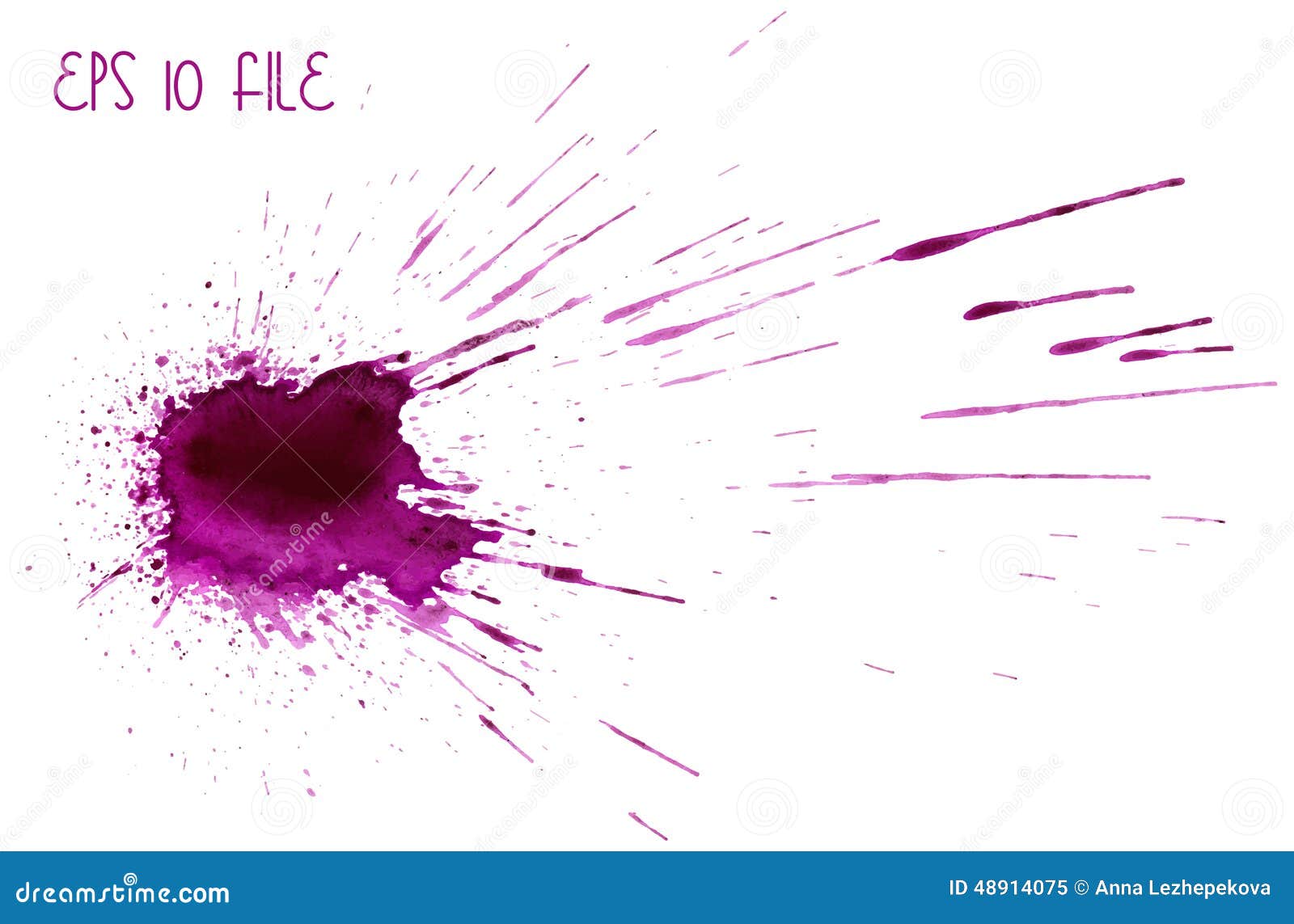 Tache de rose d'aquarelle illustration stock. Illustration du grunge ...