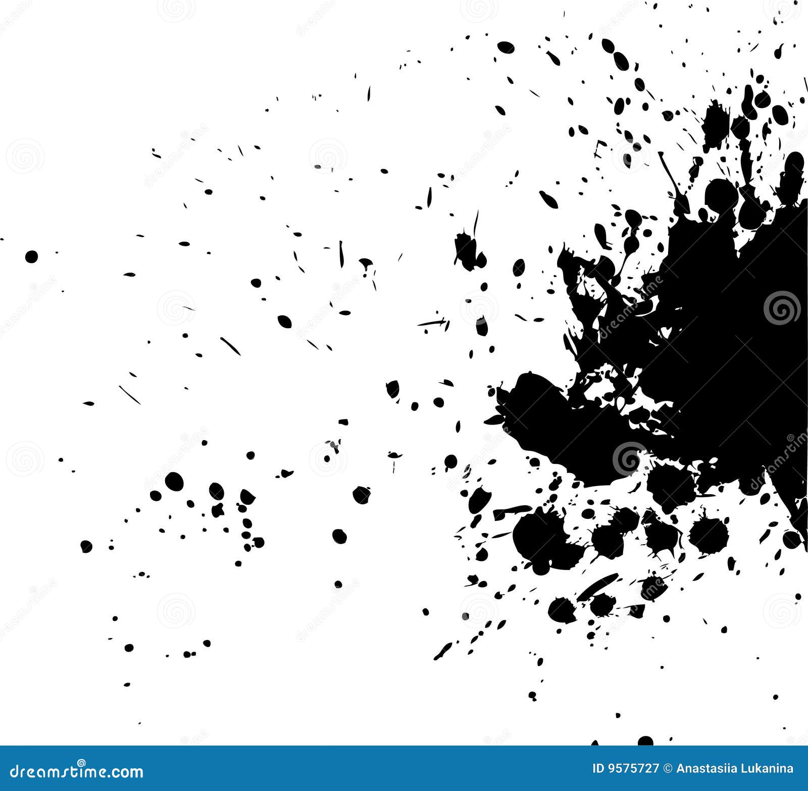 Tache noire illustration de vecteur. Illustration du inkblot - 9575727