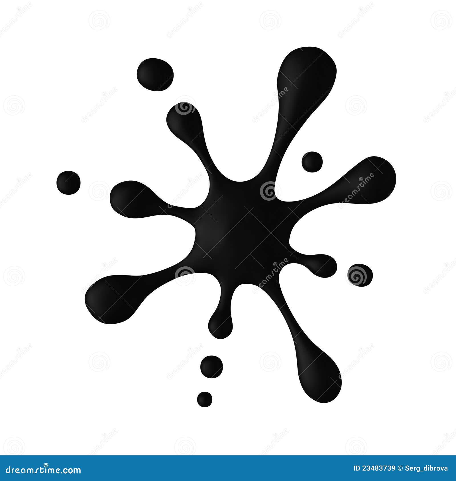 Tache noire de peinture illustration stock. Illustration du peinture ...