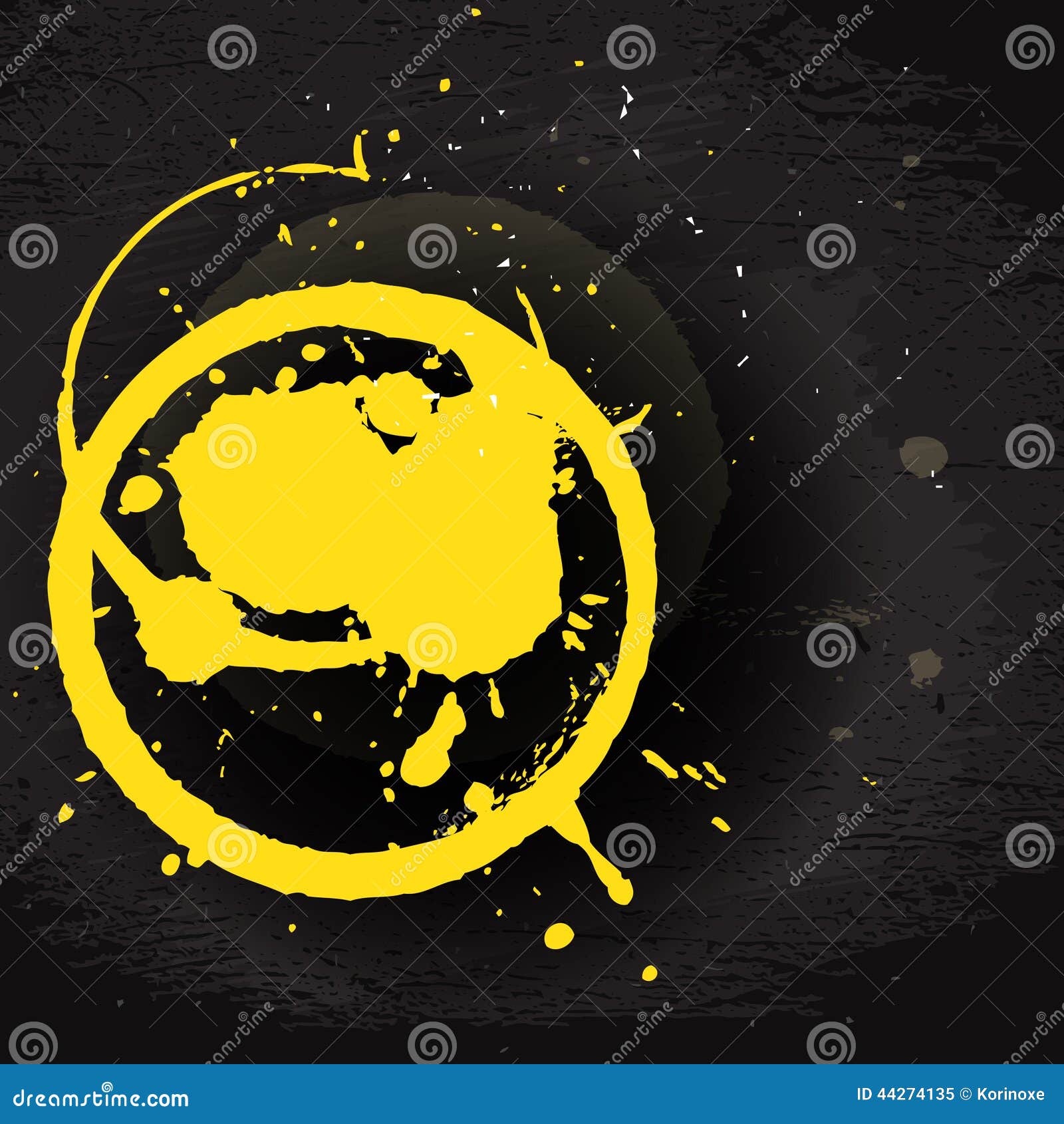 Tache ronde jaune illustration de vecteur. Illustration du conception ...