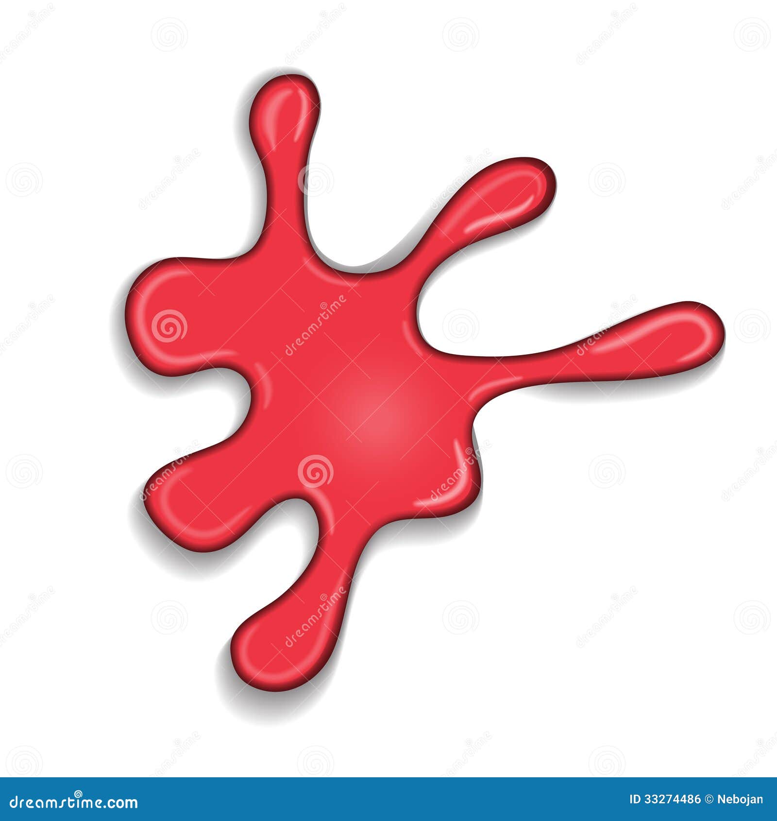 Tache rouge illustration de vecteur. Illustration du lumière - 33274486