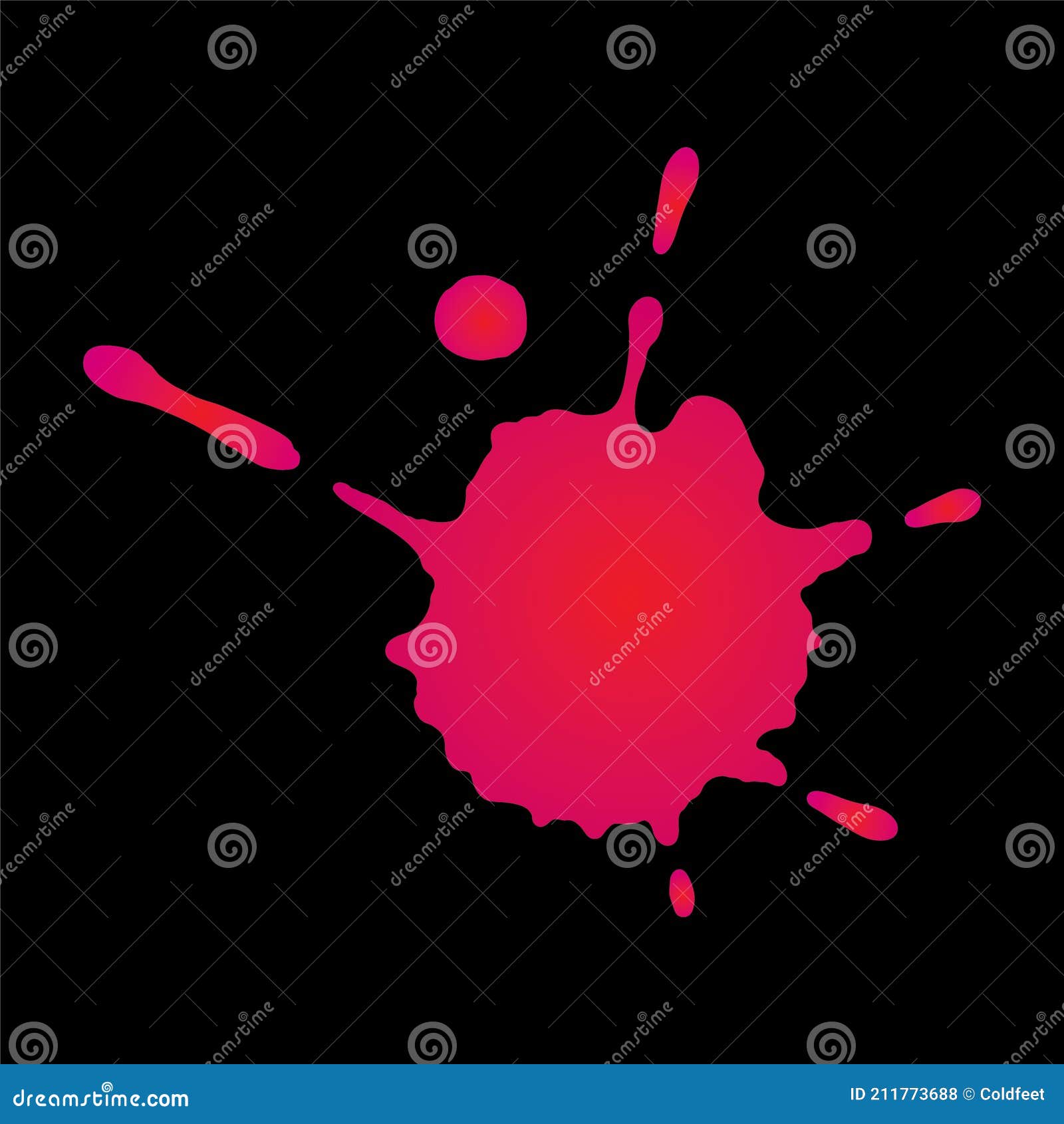Tache rouge illustration de vecteur. Illustration du graphisme - 211773688