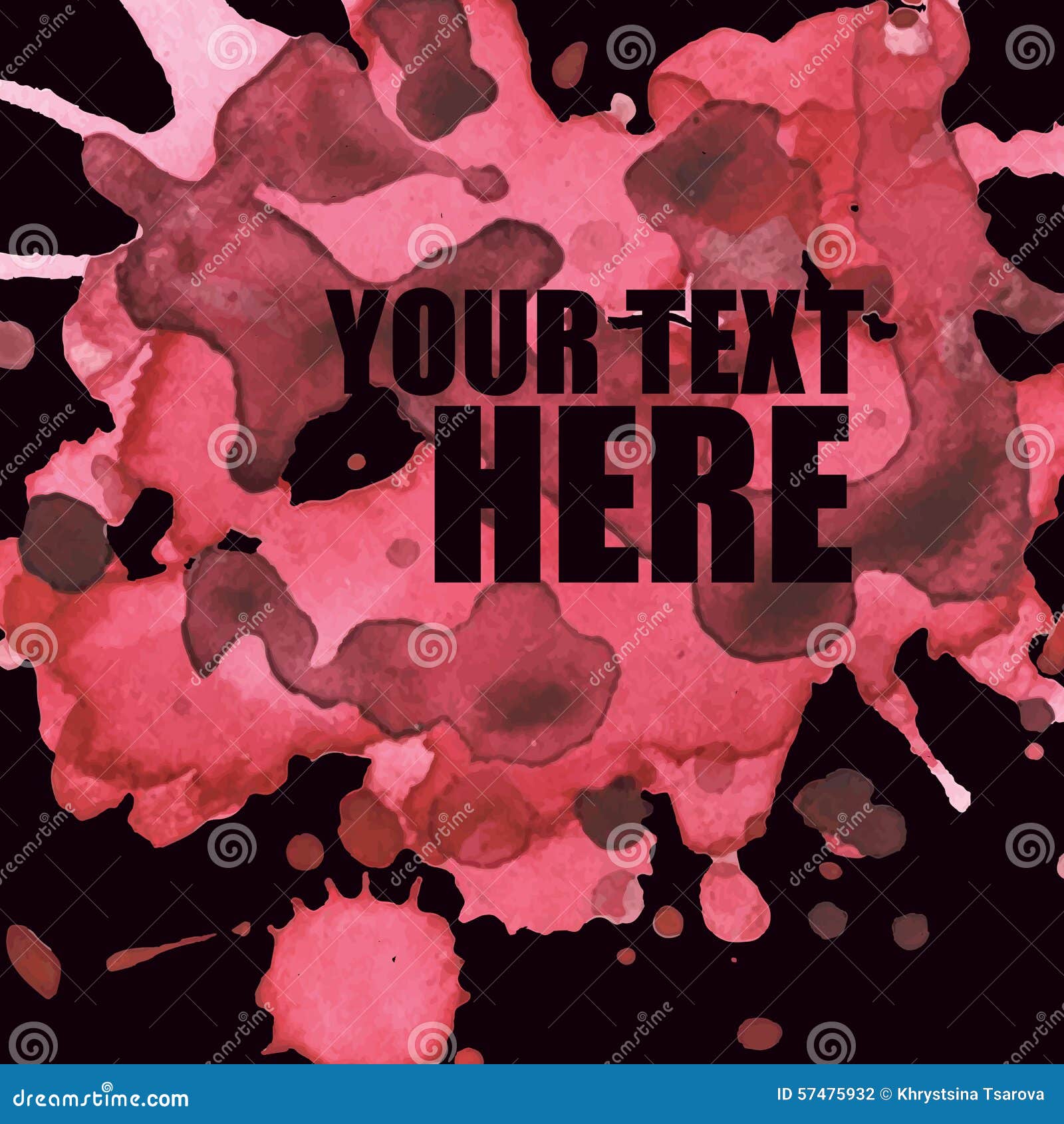 Taches roses d'aquarelle illustration de vecteur. Illustration du ...