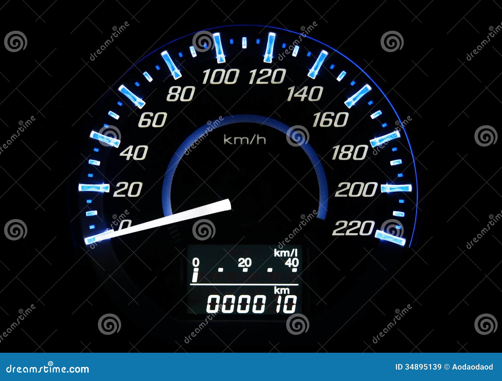 Tachimetro dell'automobile immagine stock. Immagine di strumento - 34895139