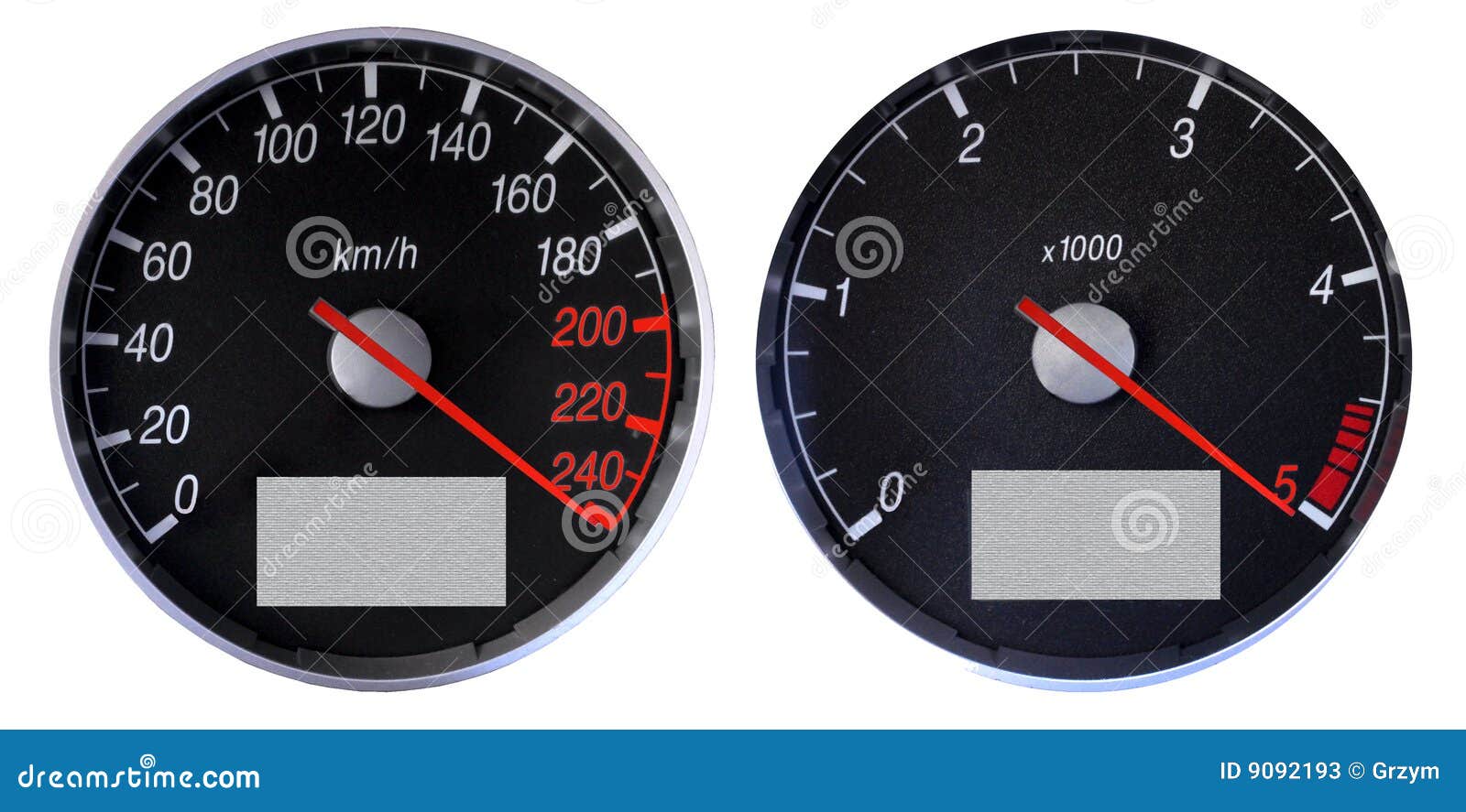Tachimetro e tachimetro immagine stock. Immagine di limiti - 9092193
