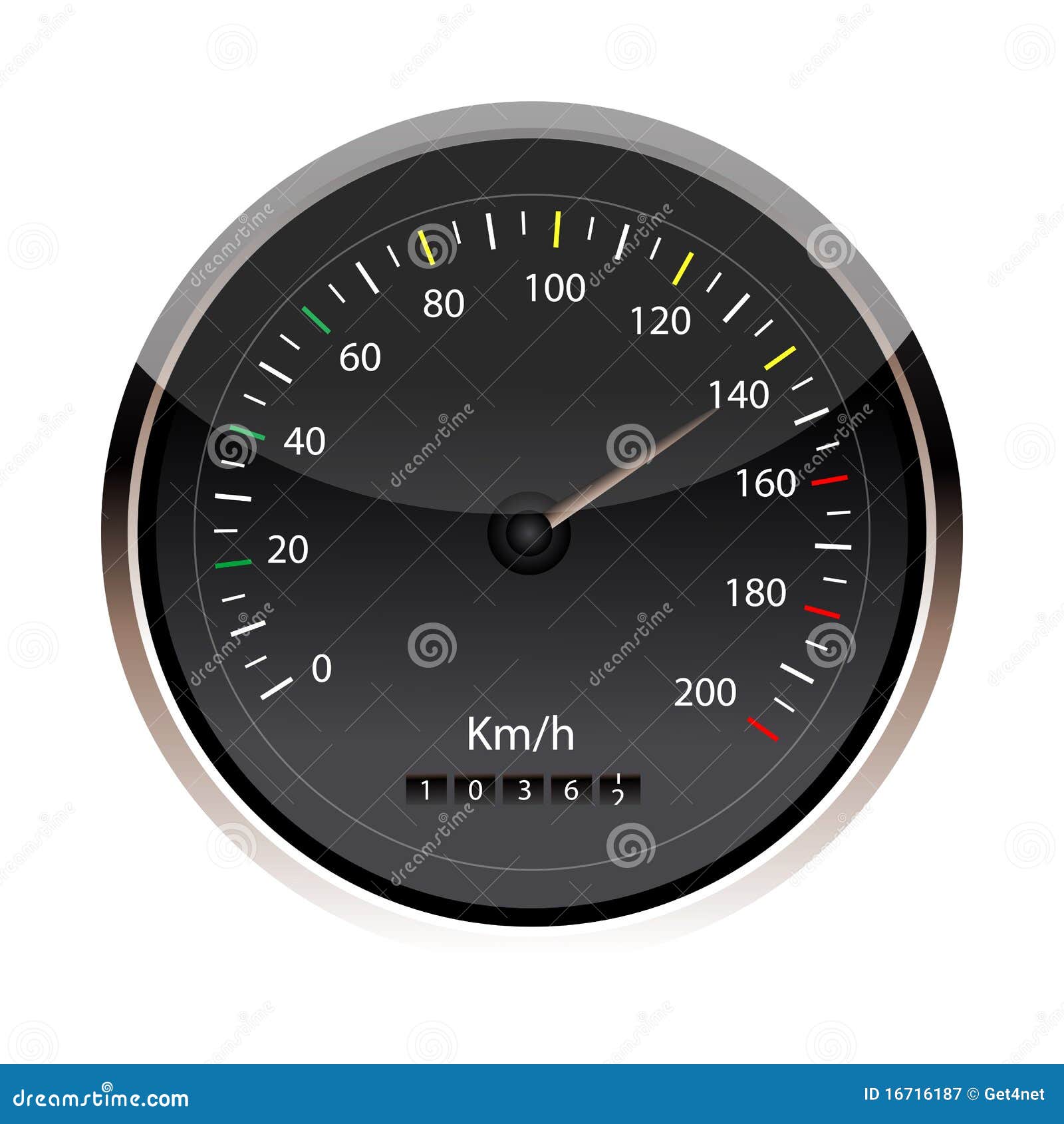 Tachimetro isolato illustrazione di stock. Illustrazione di corsa ...