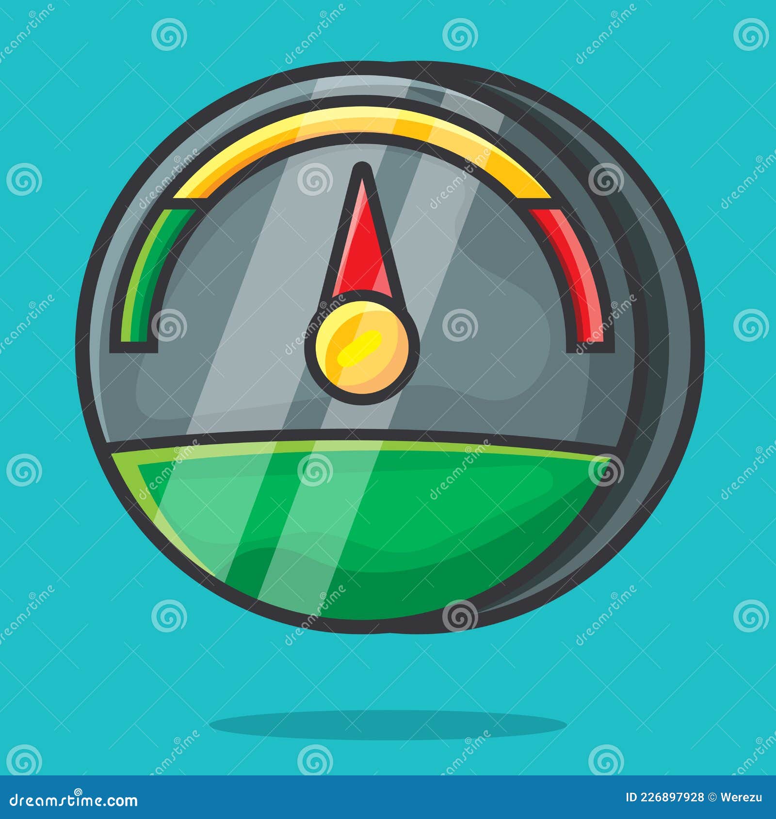 Tachometer Isolated Cartoon Vector Illustration in Flat Style Stock ...
