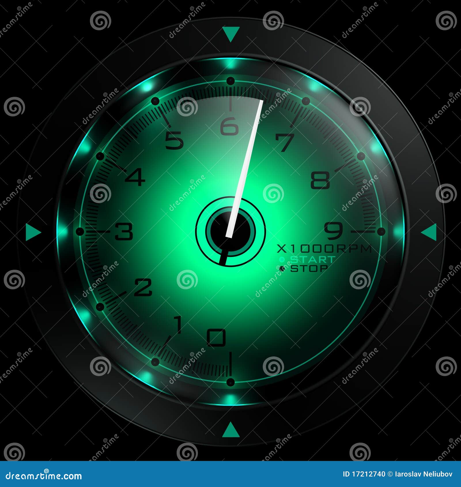 Tachometer Vector Illustration | CartoonDealer.com #70302676