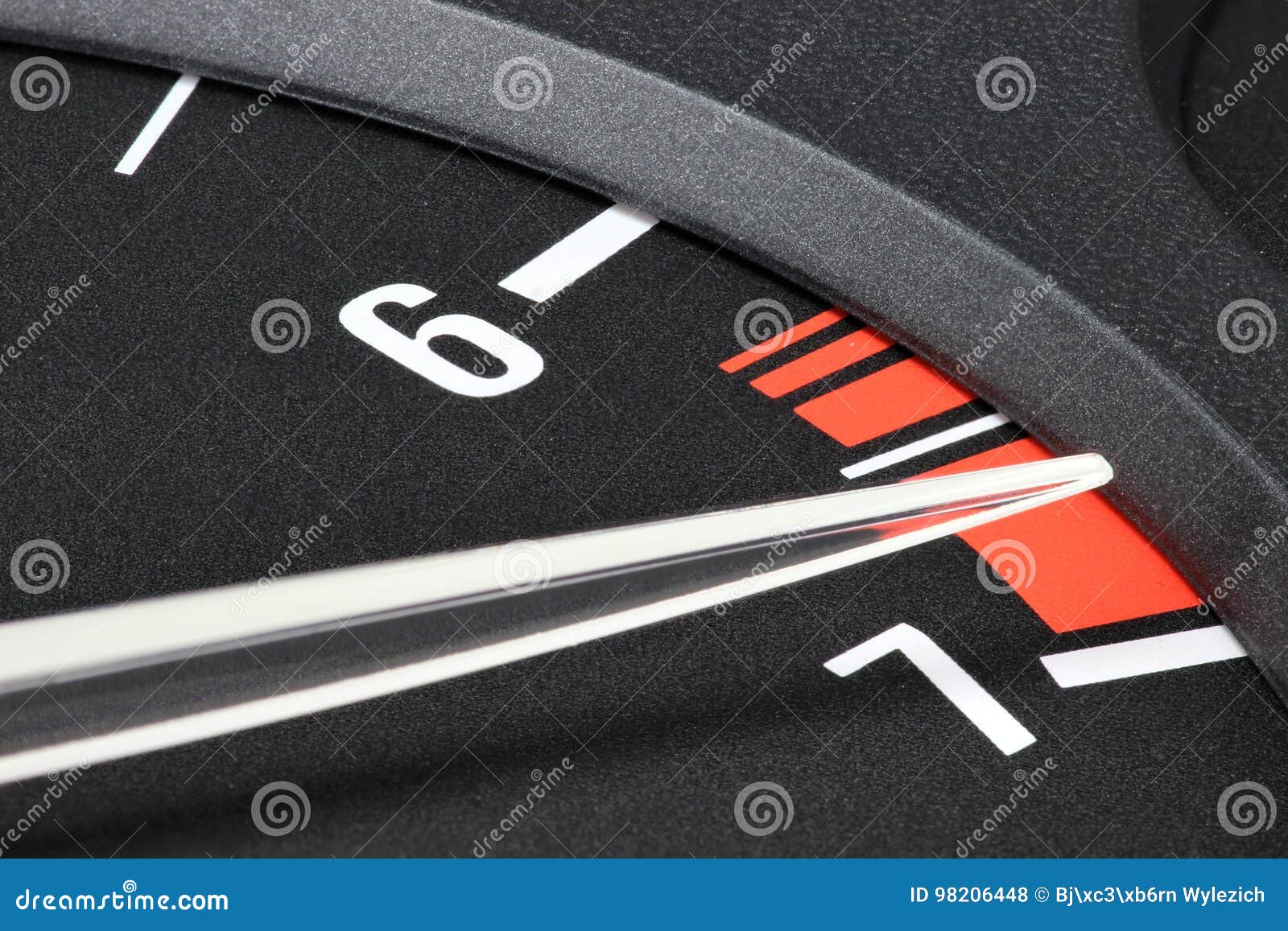 Tachometer in red sphere stock photo. Image of automotive - 98206448