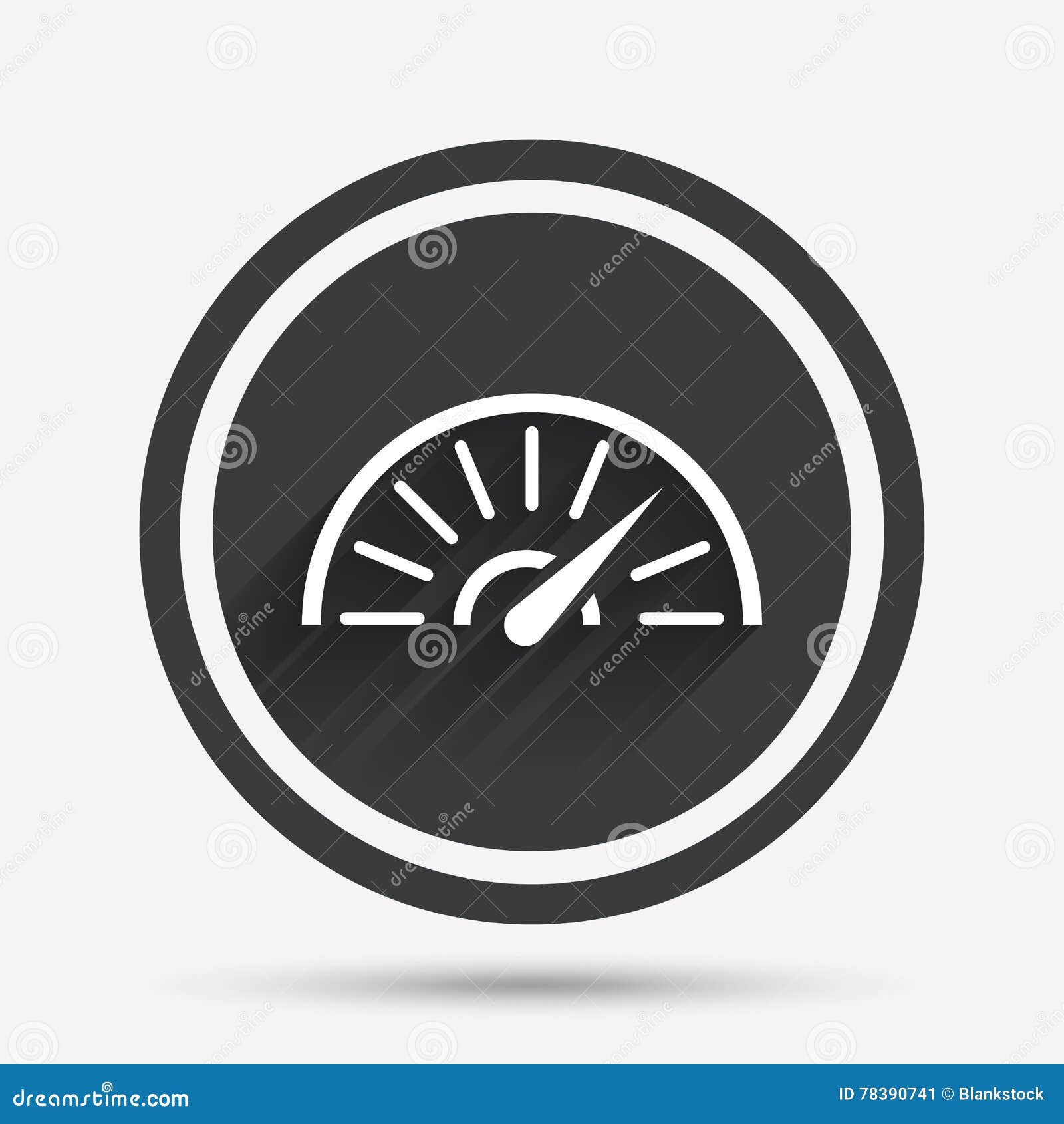 Tachometer Sign Icon. Revolution-counter Symbol Stock Vector ...