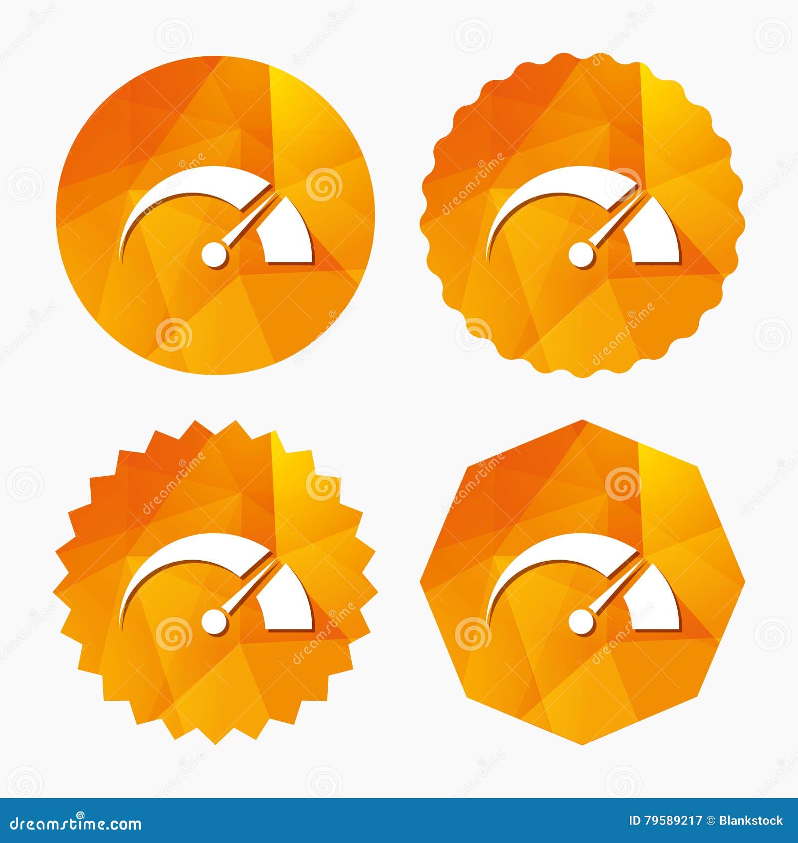 Tachometer Sign Icon. Revolution-counter Symbol Stock Vector ...