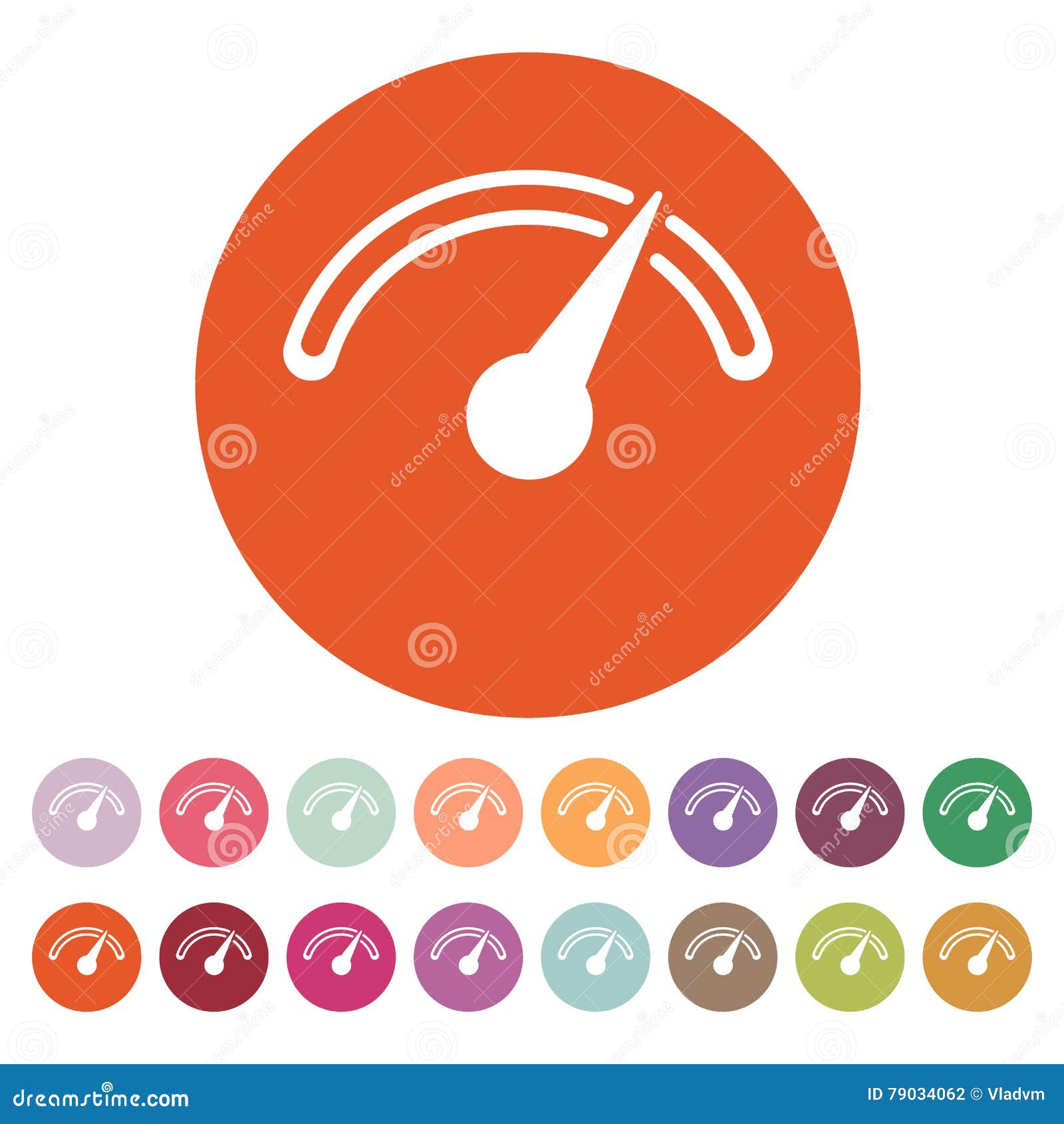 The Tachometer, Speedometer and Indicator Icon Stock Illustration ...