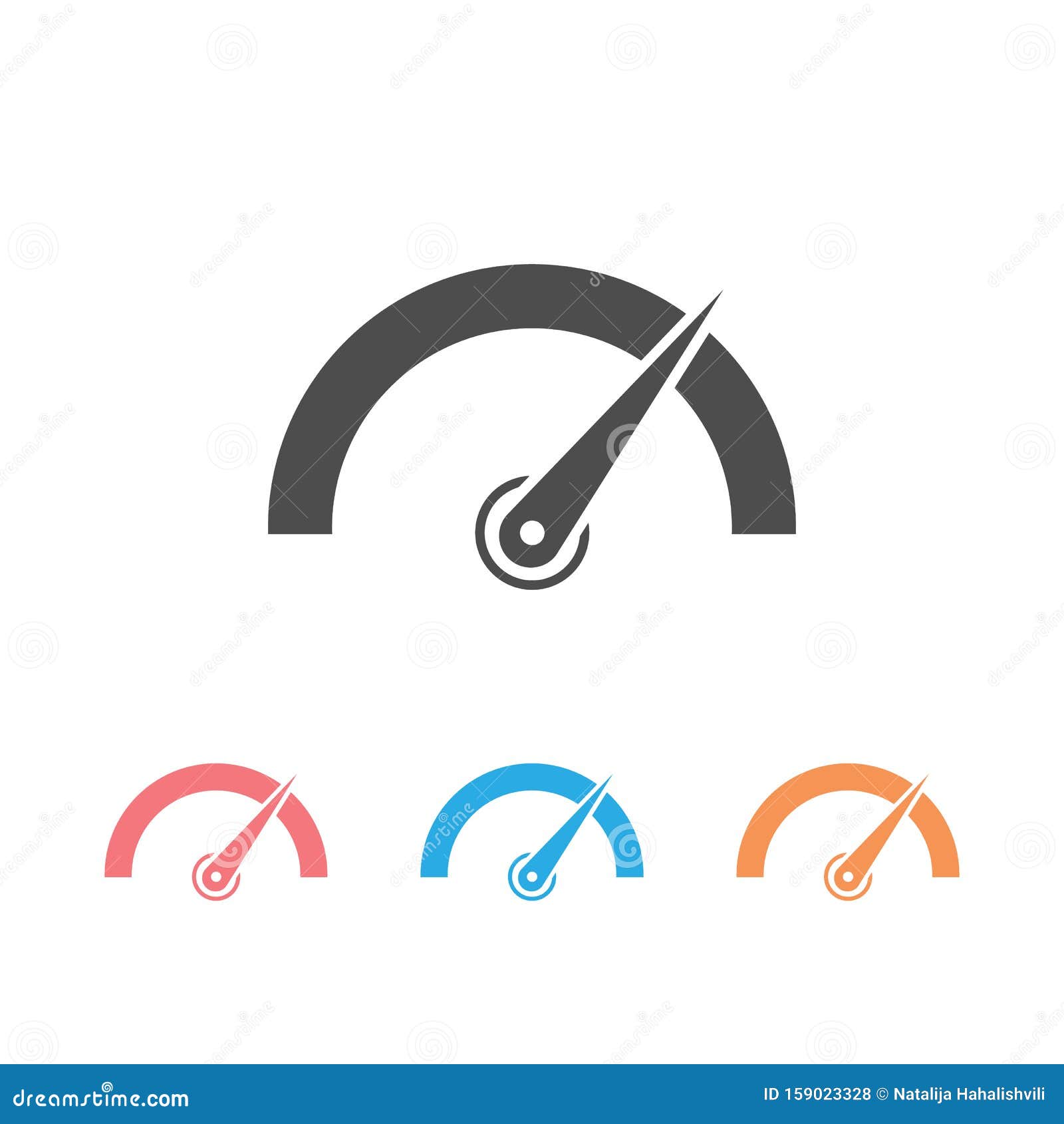 Tachometer, Speedometer, Indicator and Performance Icon Set. Fast Speed ...