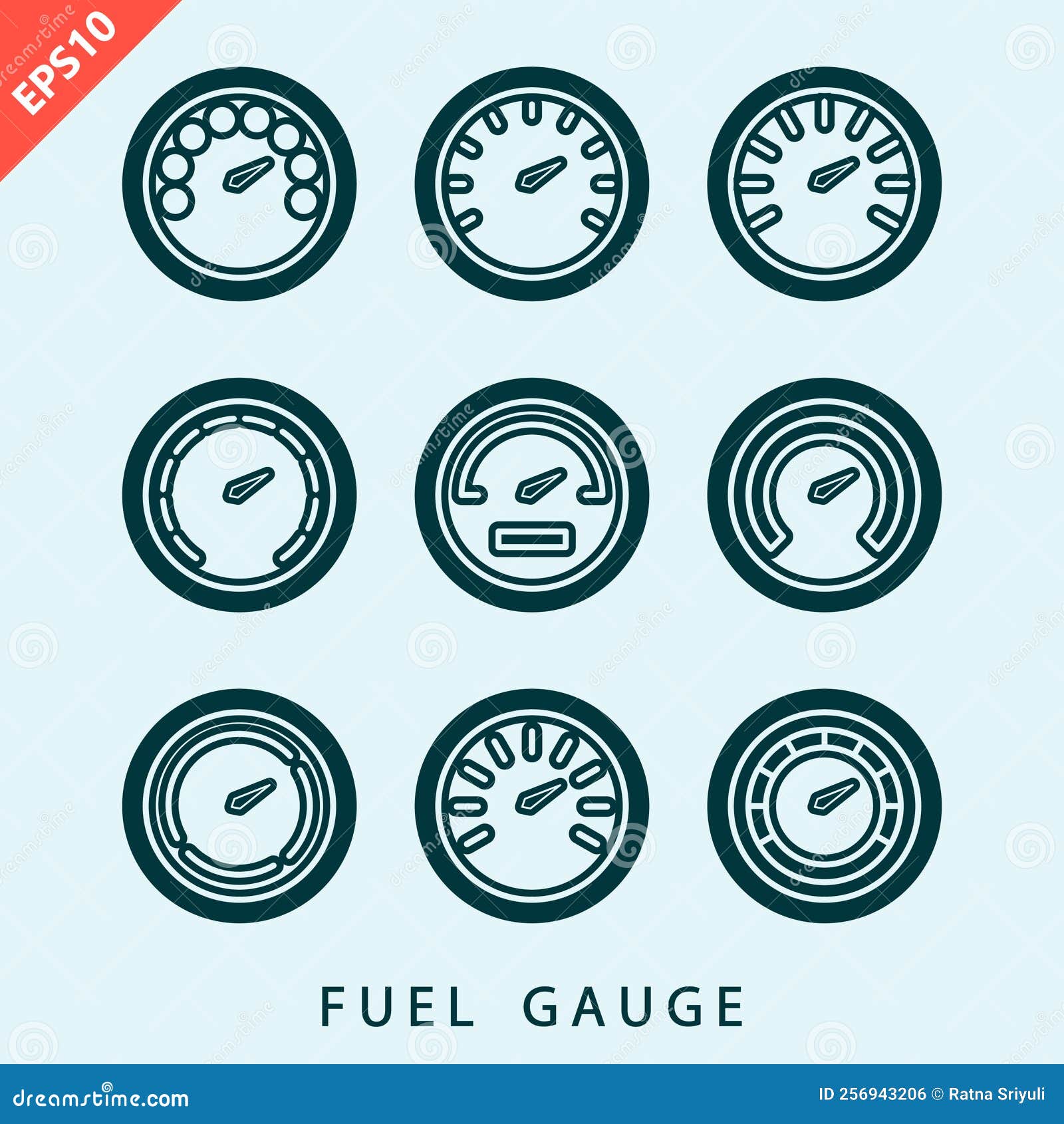 Tachometer and Speedometer Symbol Vector Icon Sign Isolated ...