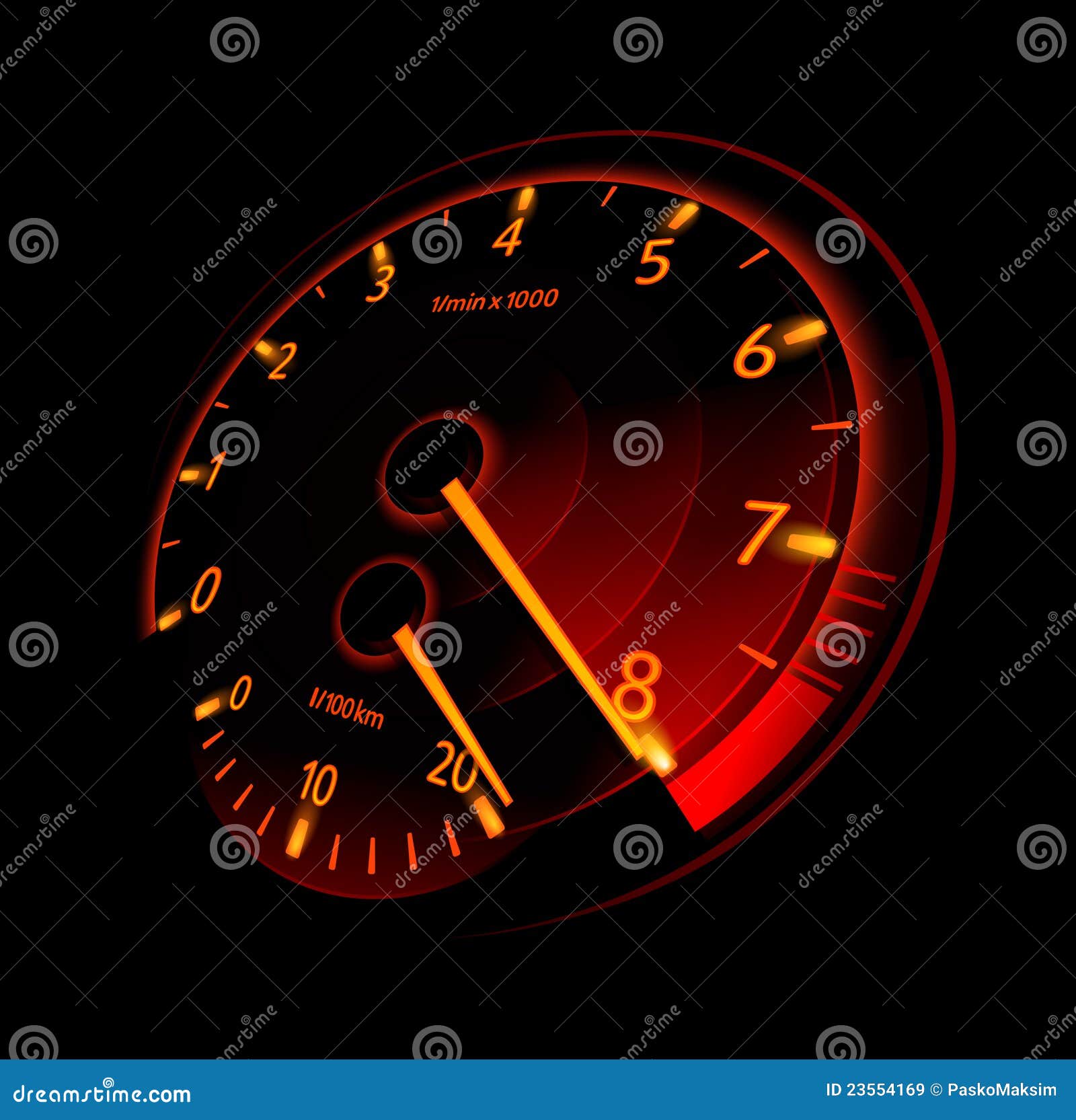 Tachometer. Vector Illustration Stock Vector - Illustration of machine ...