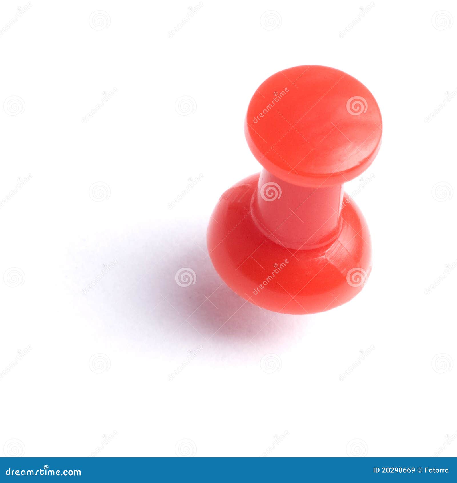 Tachuela de pulgar roja imagen de archivo. Imagen de embutido - 20298669