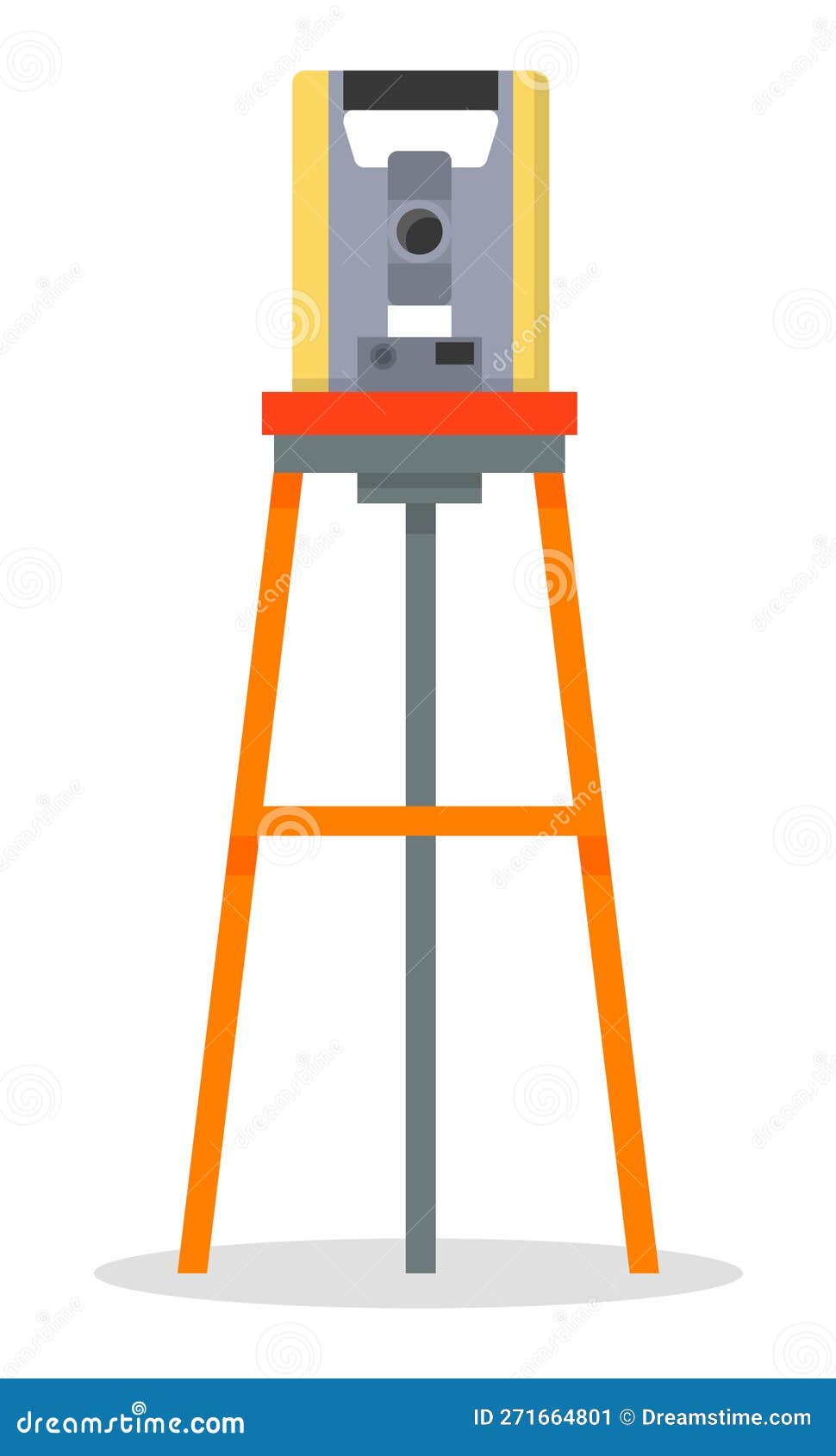 Tachymeter. Device For Measuring Angles And Distances Apparatus. Vector ...