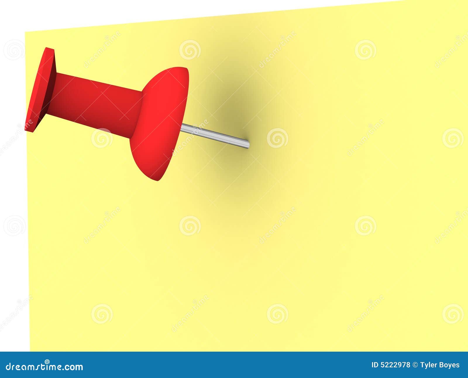 Tack in a note stock illustration. Illustration of paper - 5222978