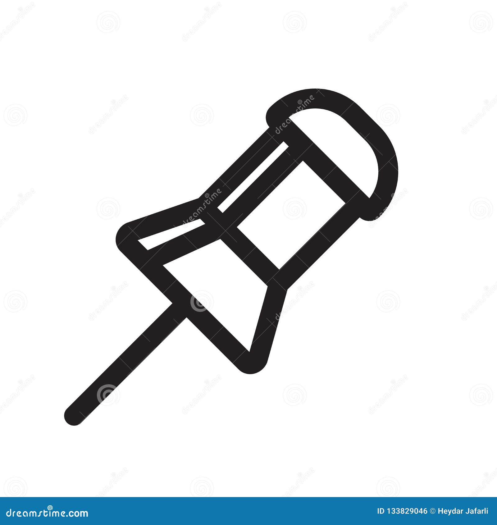 Tack Save Button Icon Vector Sign and Symbol Isolated on White B Stock ...