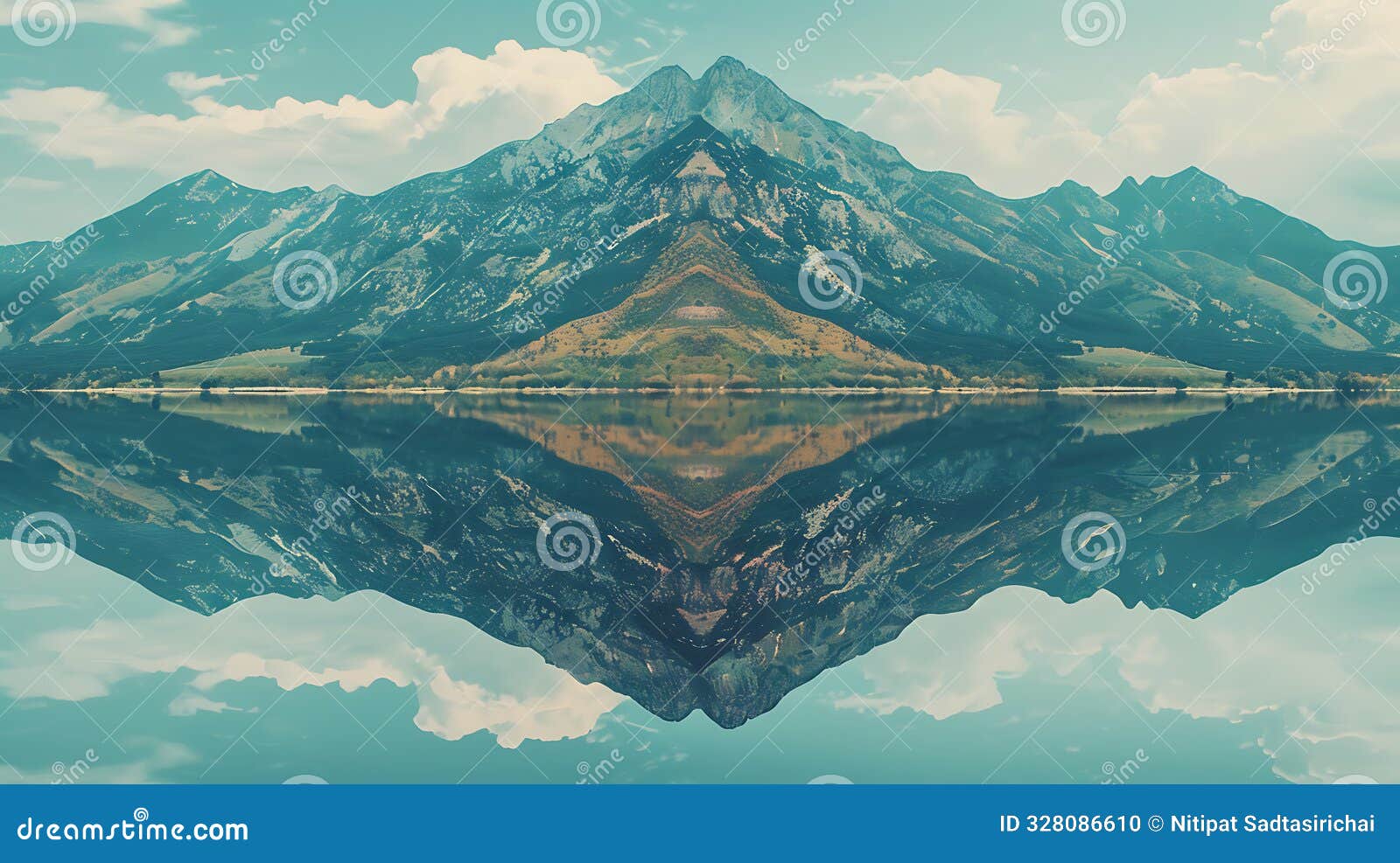 Tack-sharp Image of a Serene Lake Reflection, Perfect Symmetry ...