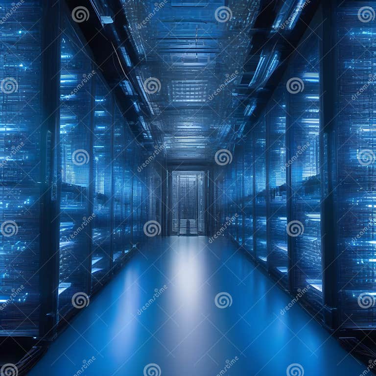 Tack-sharp Photo of a Quantum Computer Complex Architecture Cool Blue ...