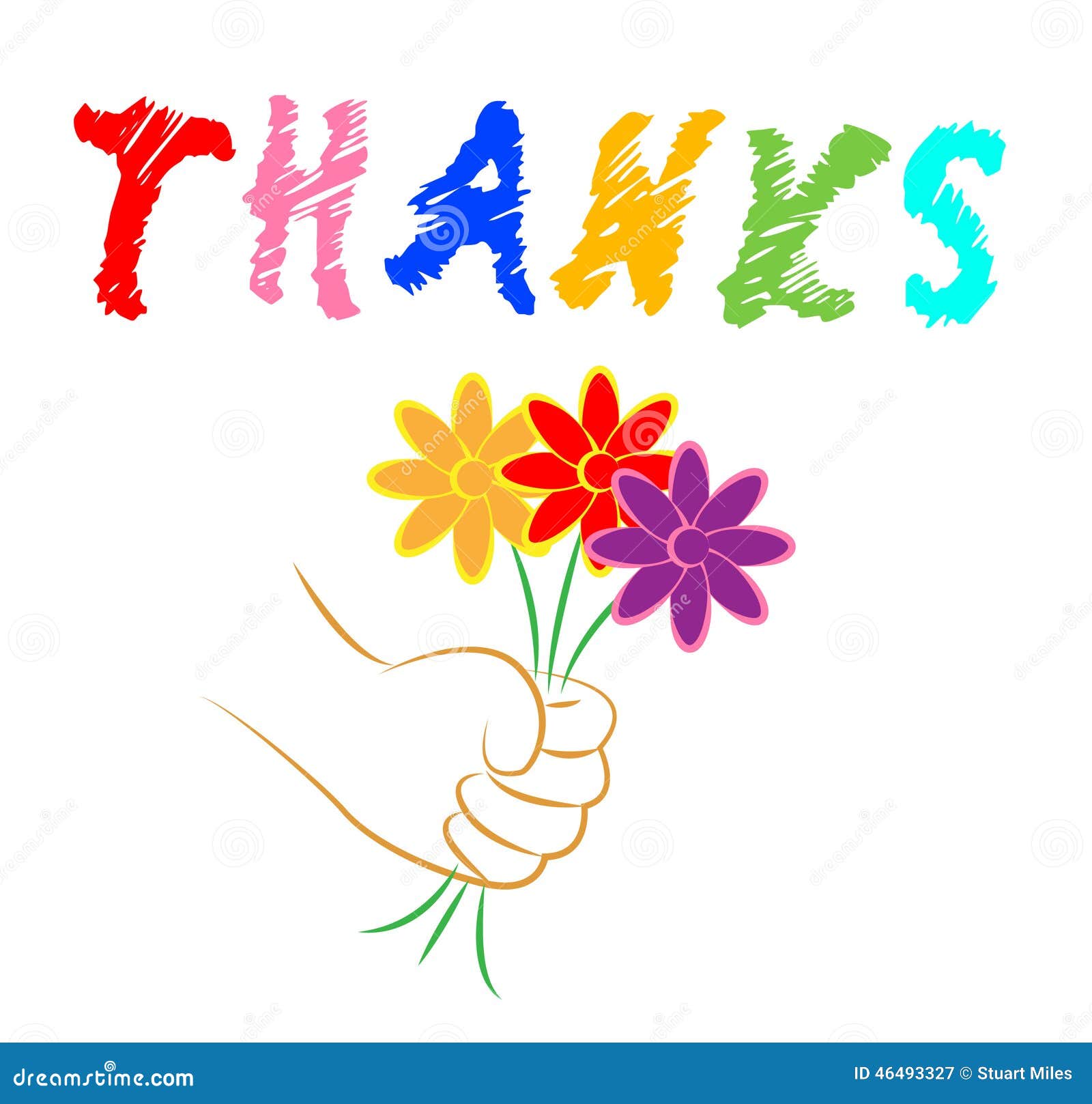 Tackblommashower Som Blommar Dig Och Blomsterhandlaren Stock ...