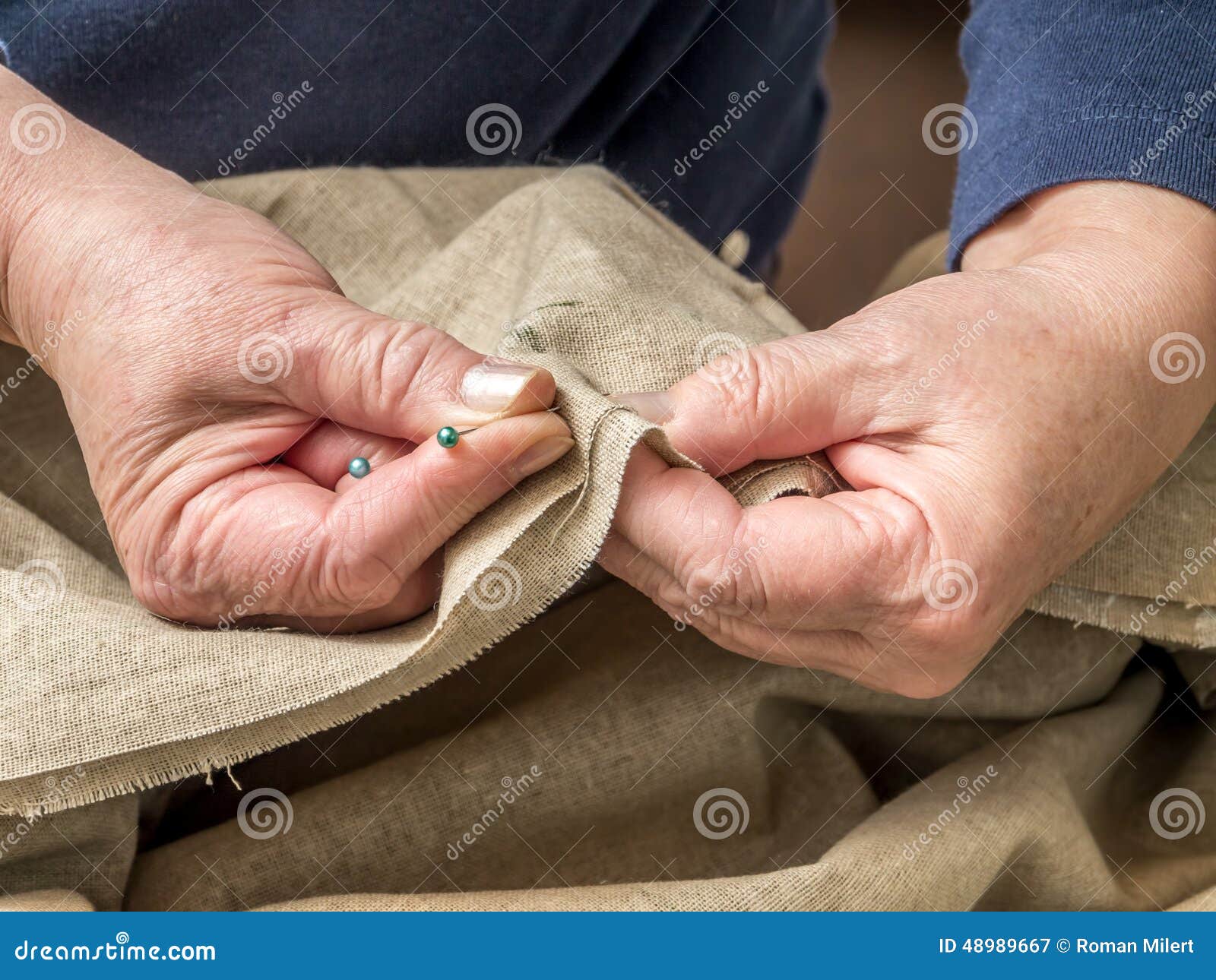 Tacking stock image. Image of needlework, handicraft - 48989667