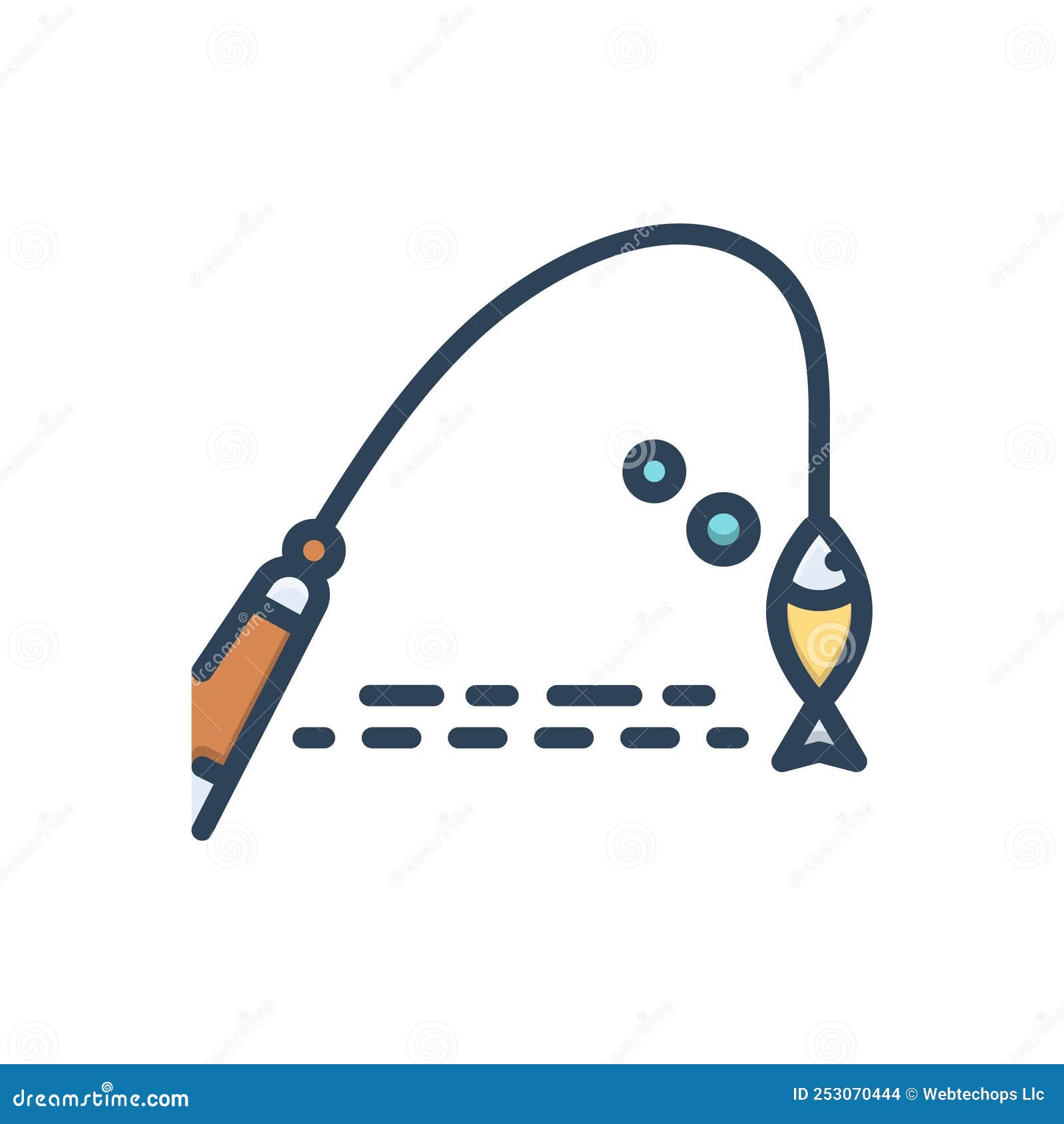 Color Illustration Icon for Tackle, Fishing and Rod Stock Vector ...