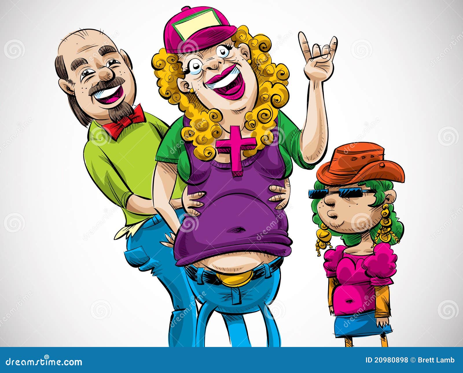 Tacky Family stock illustration. Illustration of family - 20980898