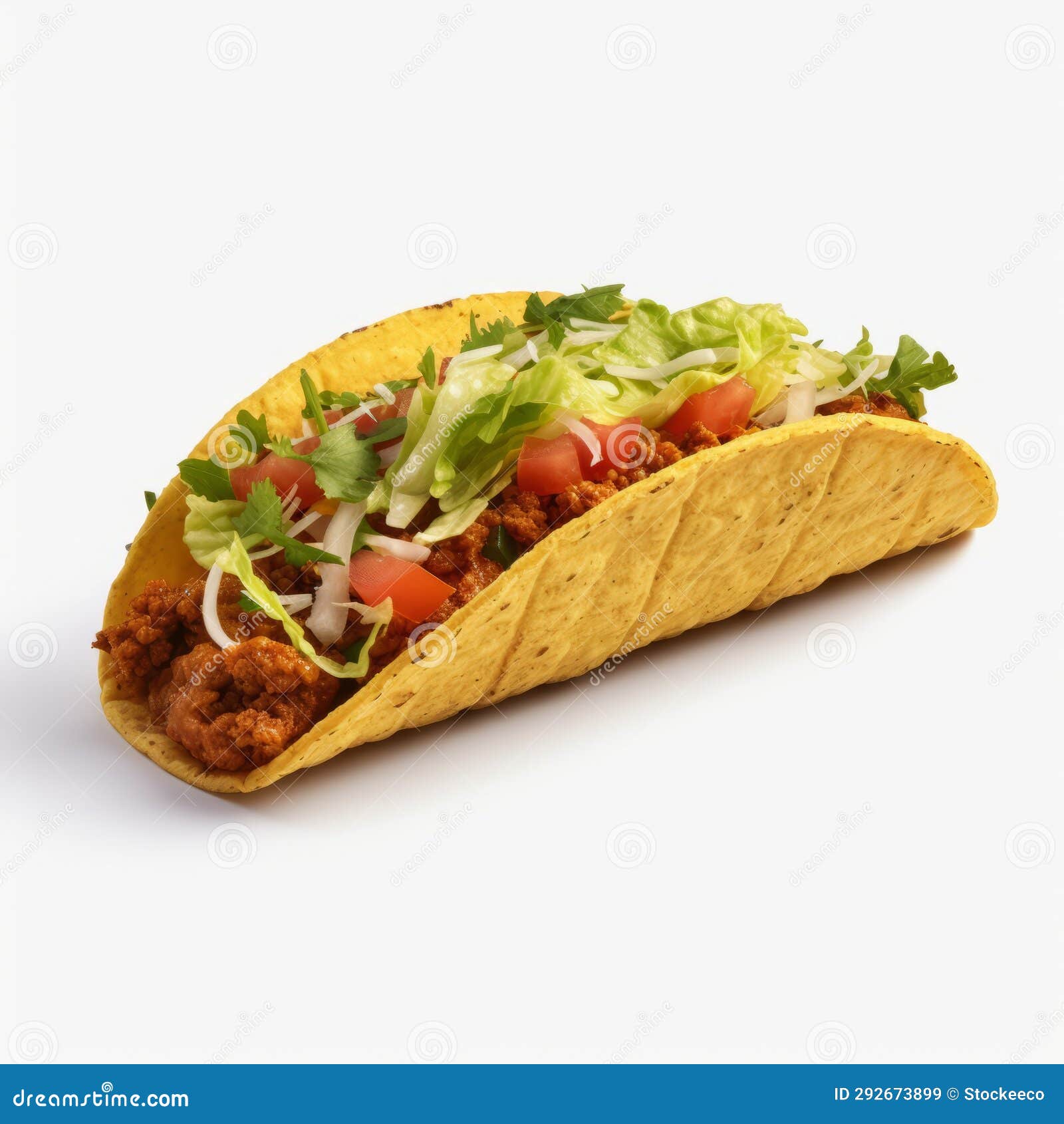 Ultra Realistic 4k Taco on White Background - High Detail 3d Png Stock ...