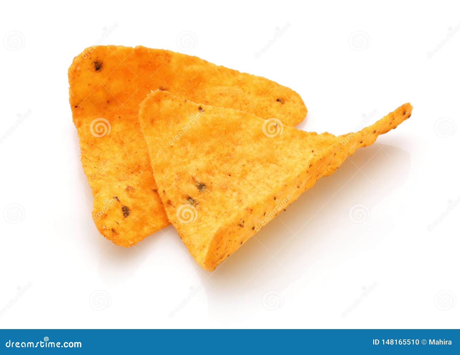 Taco Chips Isolated on White Stock Photo - Image of delicious ...