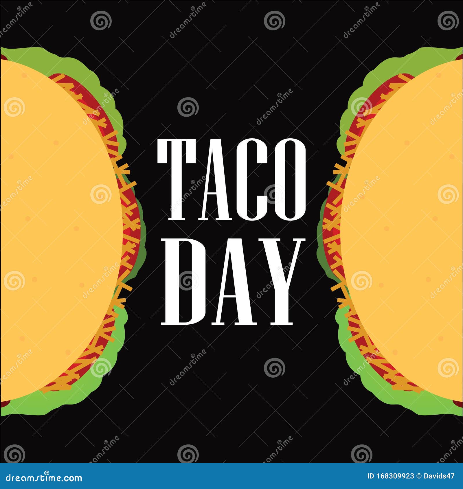 Taco day poster stock vector. Illustration of beef, fresh - 168309923