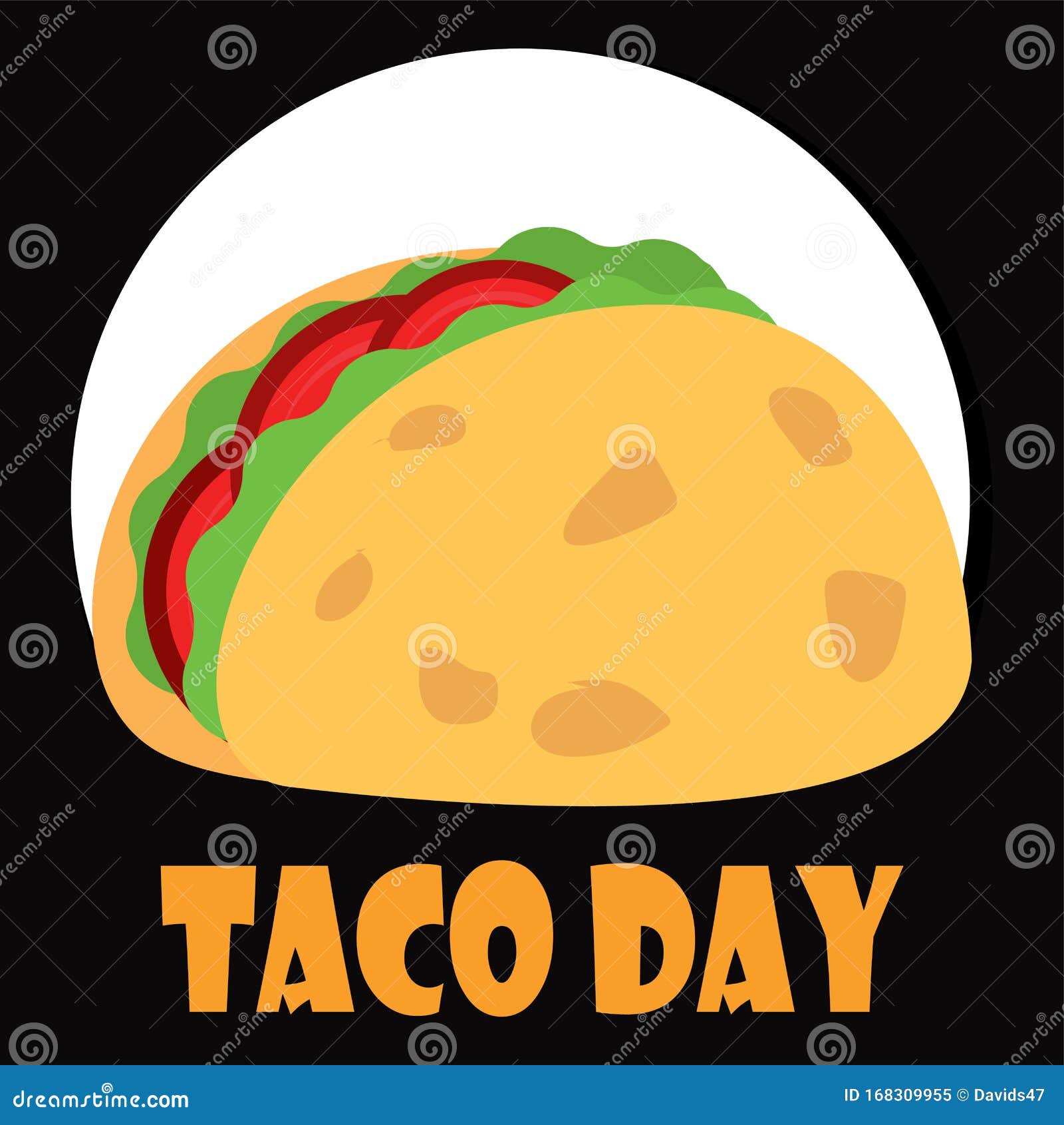 Taco day poster stock vector. Illustration of traditional - 168309955