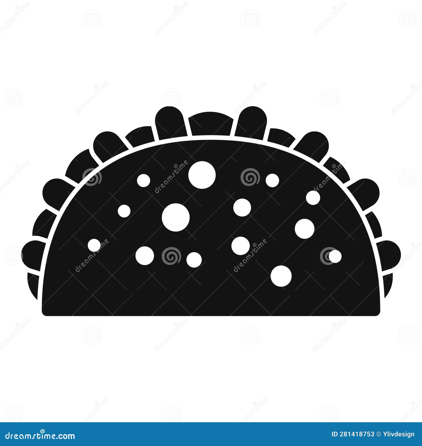 Taco Food Icon Simple Vector. Mexican Food Stock Vector - Illustration ...