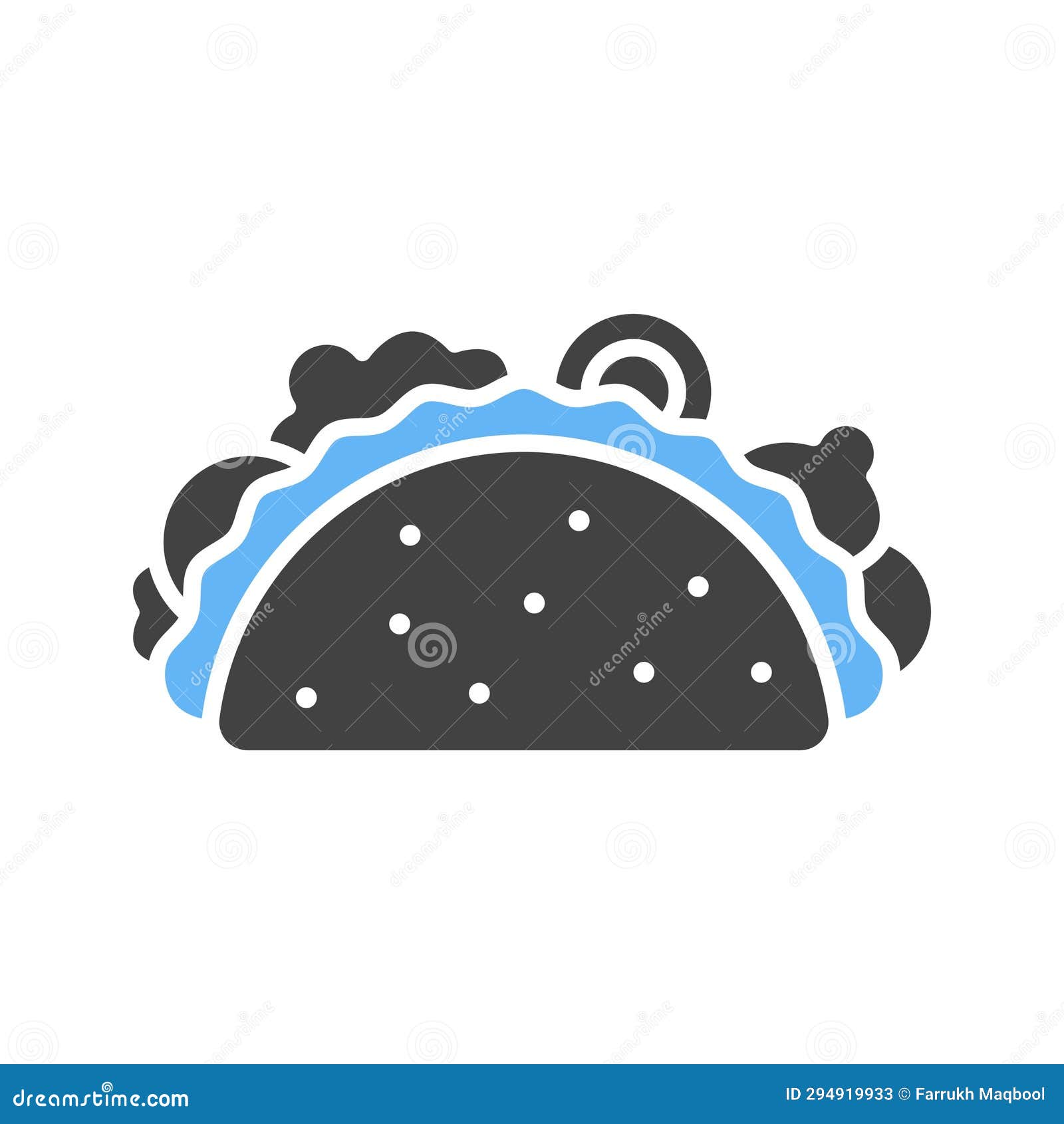 Taco icon vector image. stock illustration. Illustration of concept ...