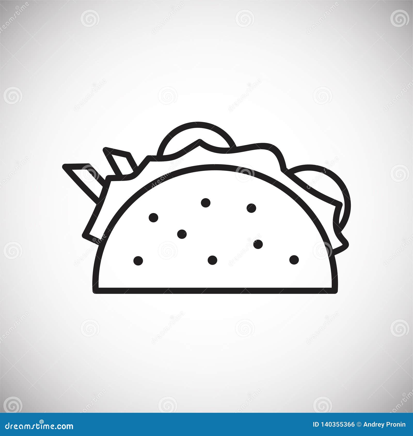 Taco Icon on White Background for Graphic and Web Design, Modern Simple ...