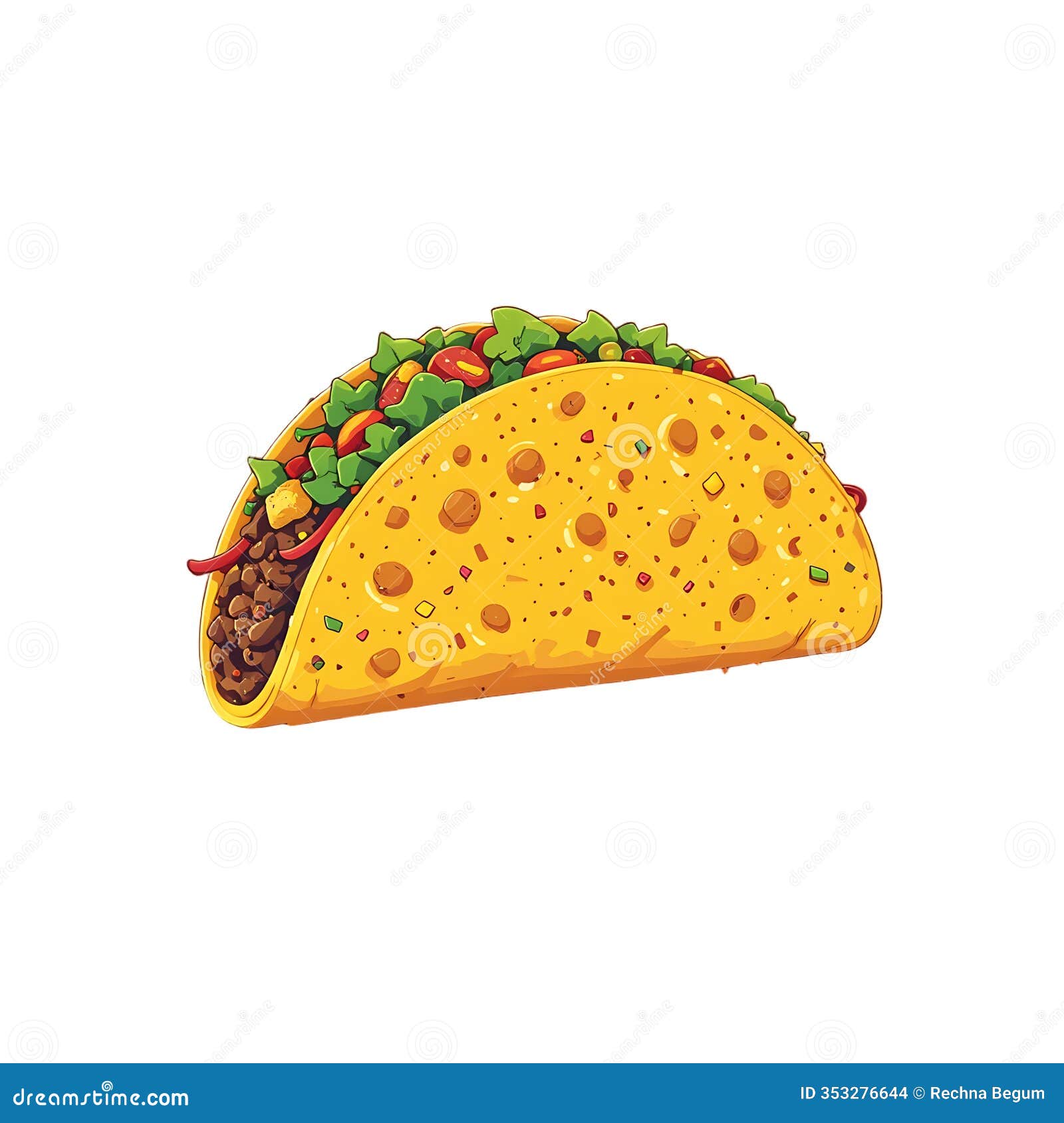 Taco Vector Illustrations and Vectors Isolated on White Background ...
