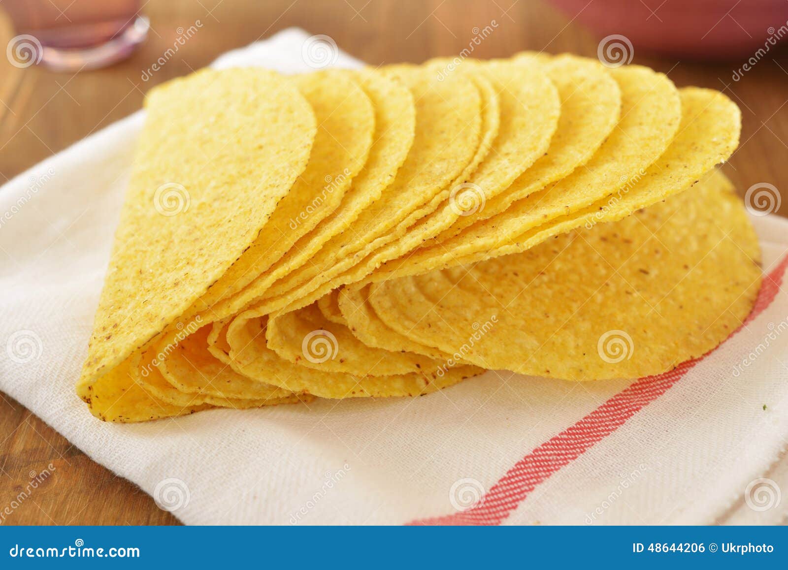 Taco shells stock photo. Image of closeup, indoors, rustic - 48644206